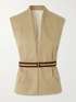 DRIES VAN NOTEN Belted cotton-twill vest | NET-A-PORTER
