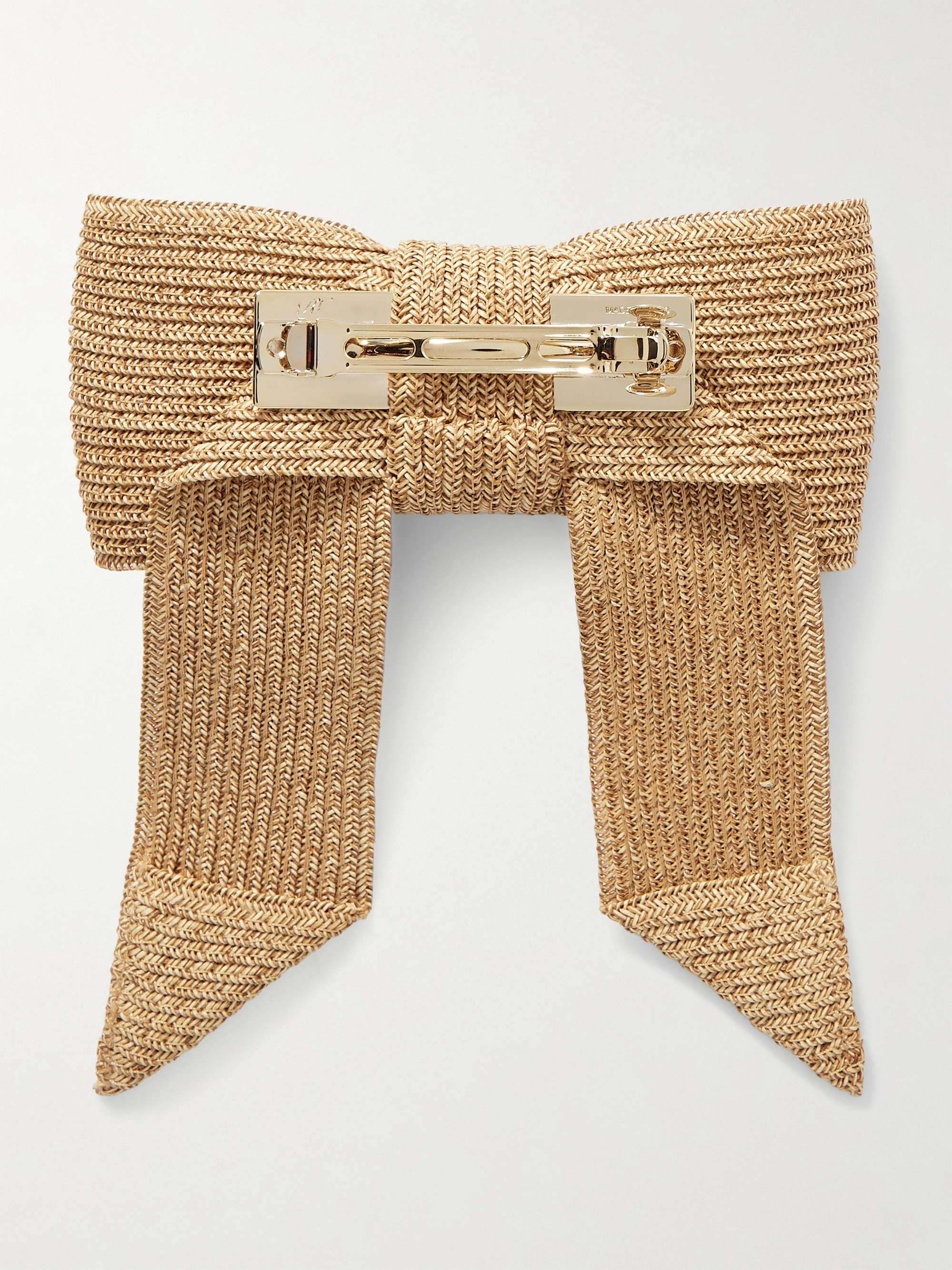 ROGER VIVIER Broche Vivier crystal-embellished raffia hair clip | NET-A ...