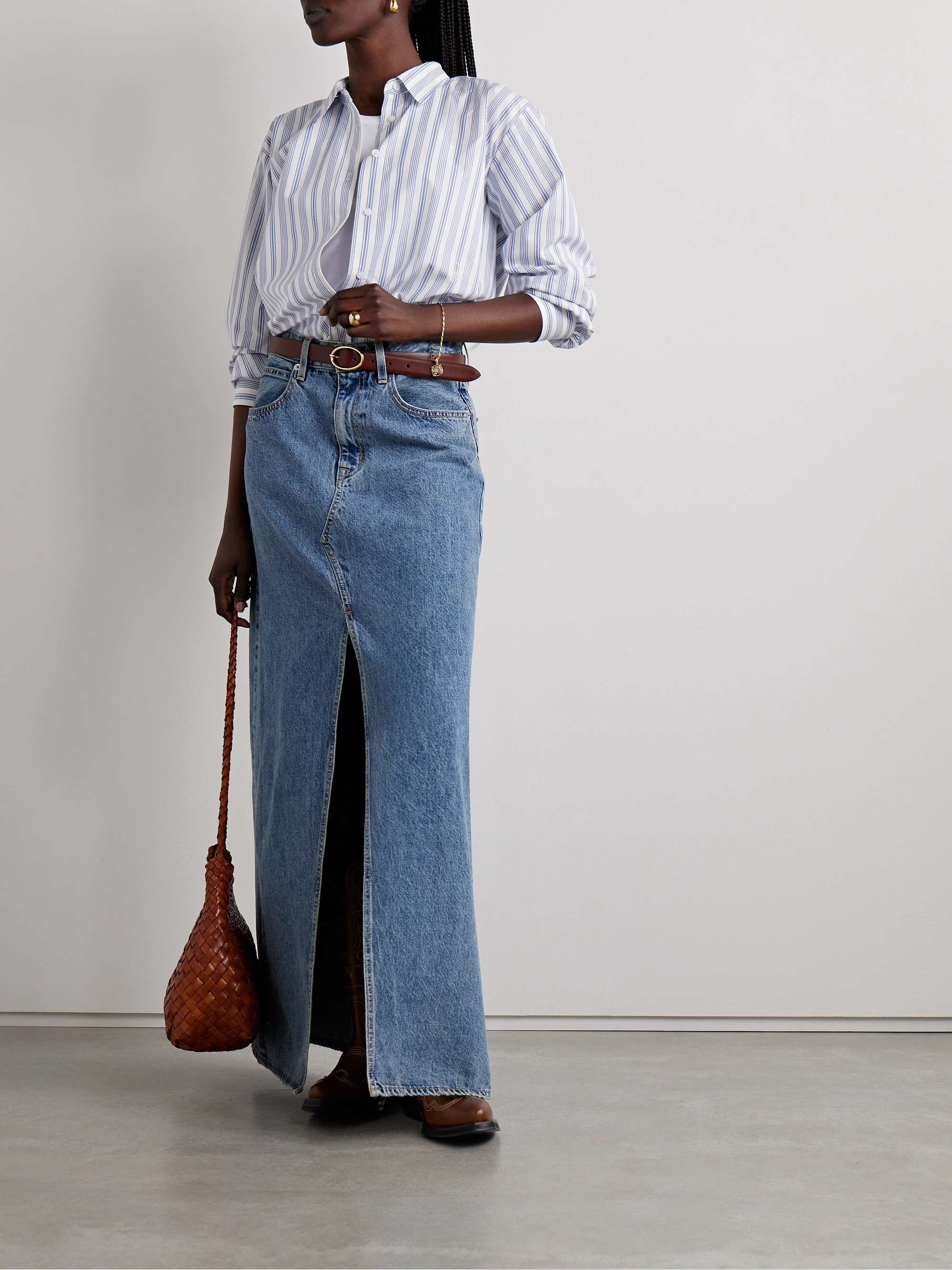 DÔEN Hava striped cotton-voile shirt | NET-A-PORTER