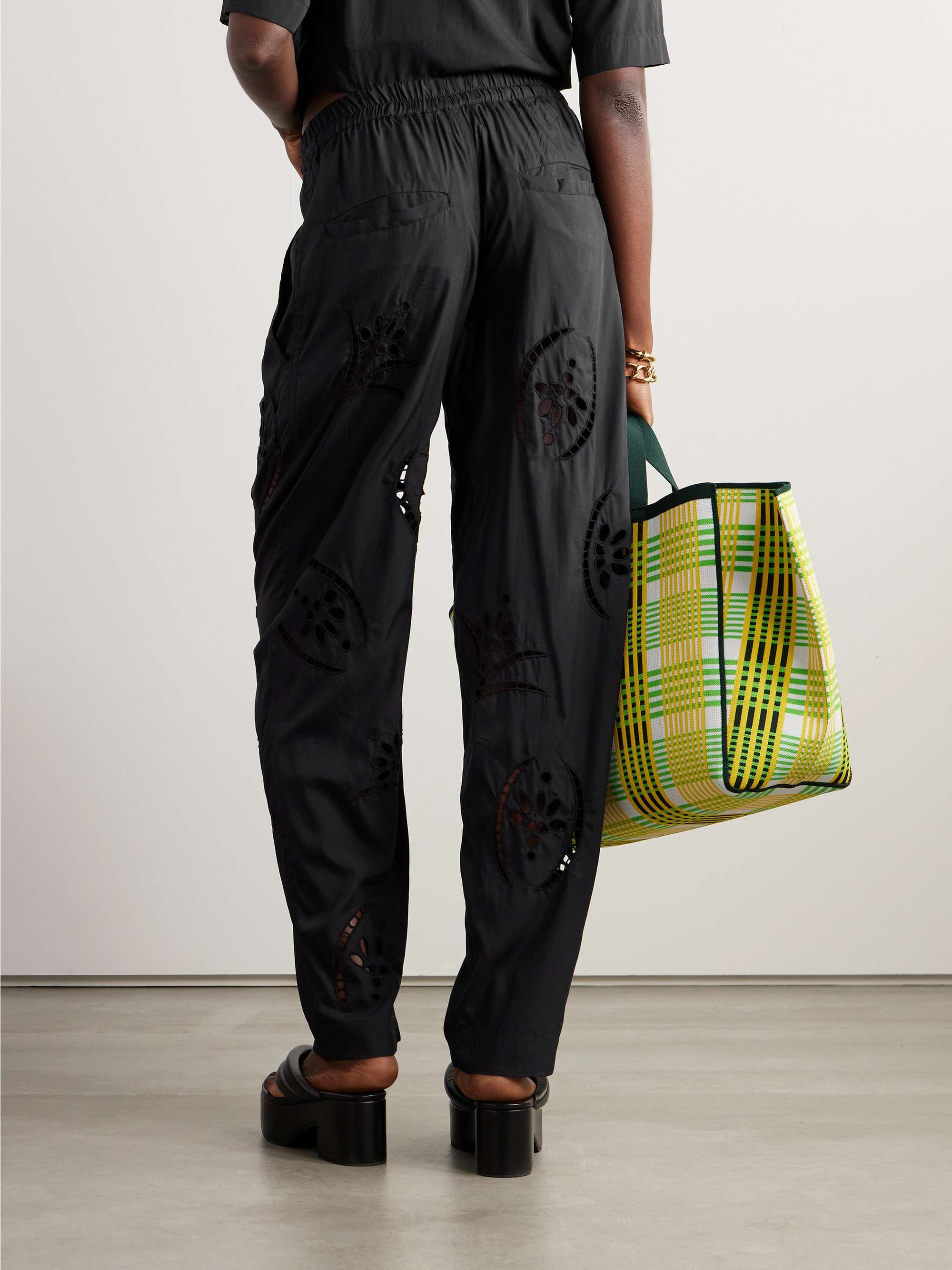 ISABEL MARANT Hectorina broderie anglaise modal-blend wide-leg pants ...