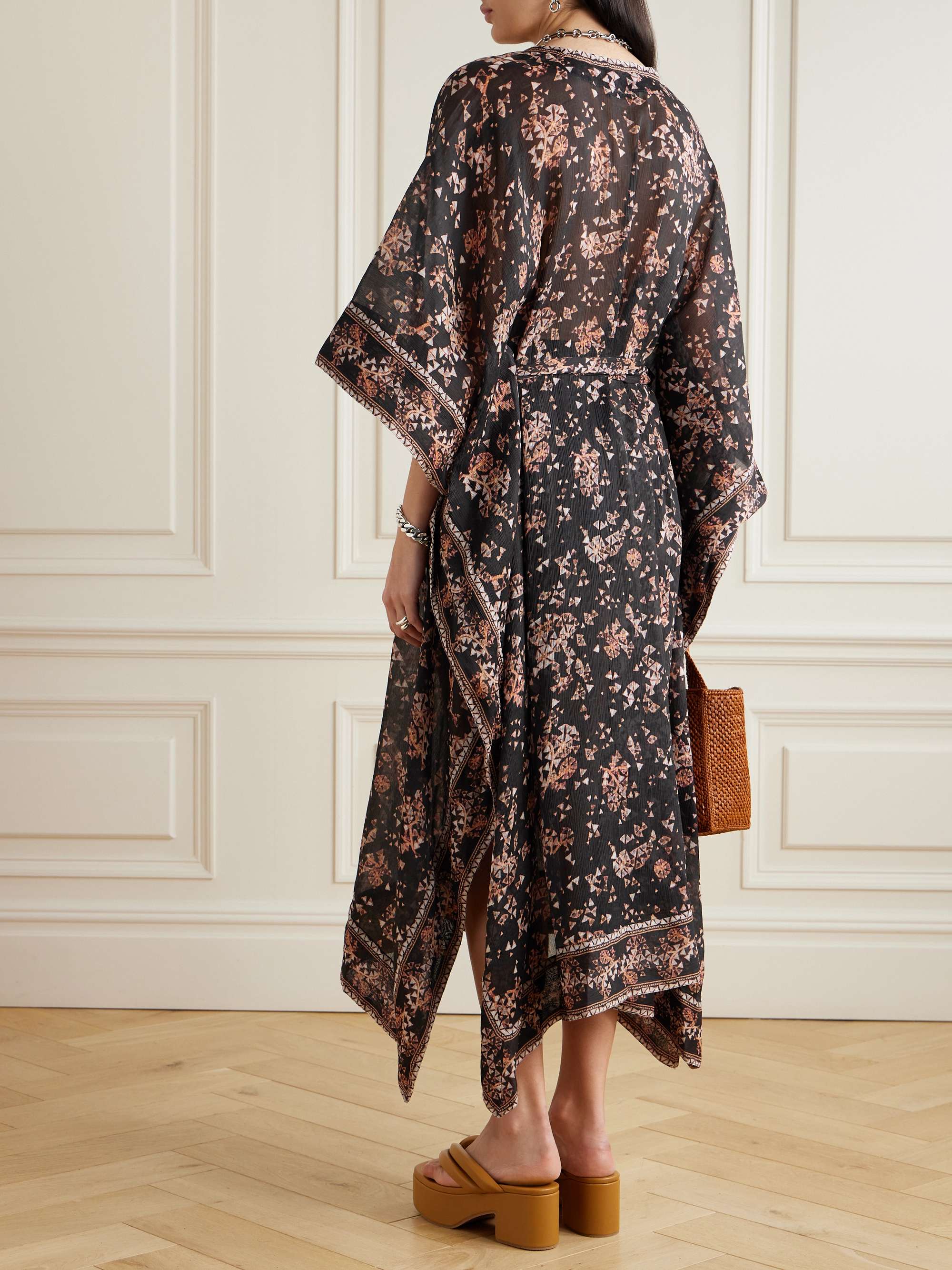 ISABEL MARANT Amira printed cotton and silk-blend chiffon midi dress ...