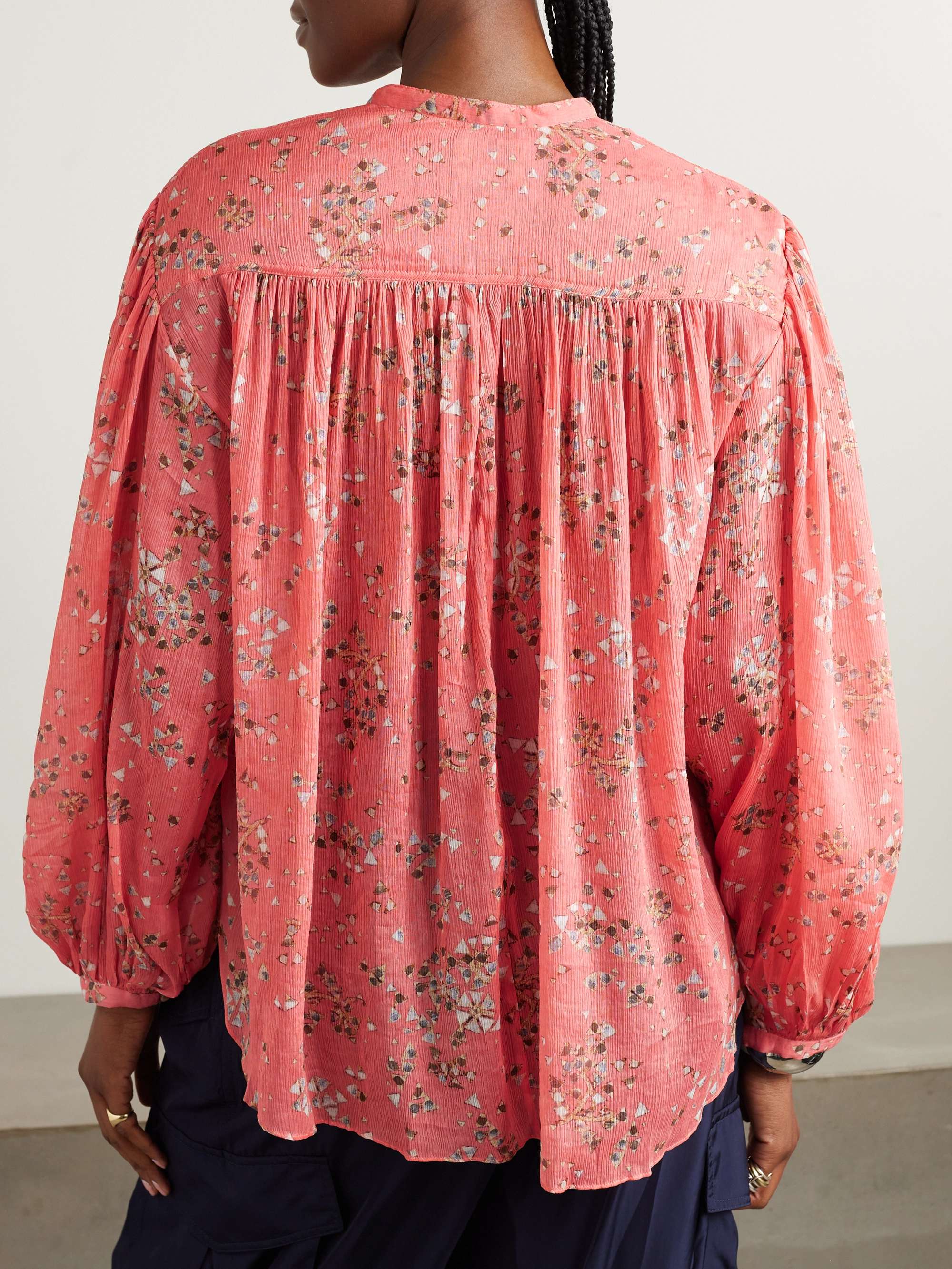 ISABEL MARANT Kiledia printed cotton and silk-blend crepe blouse | NET ...