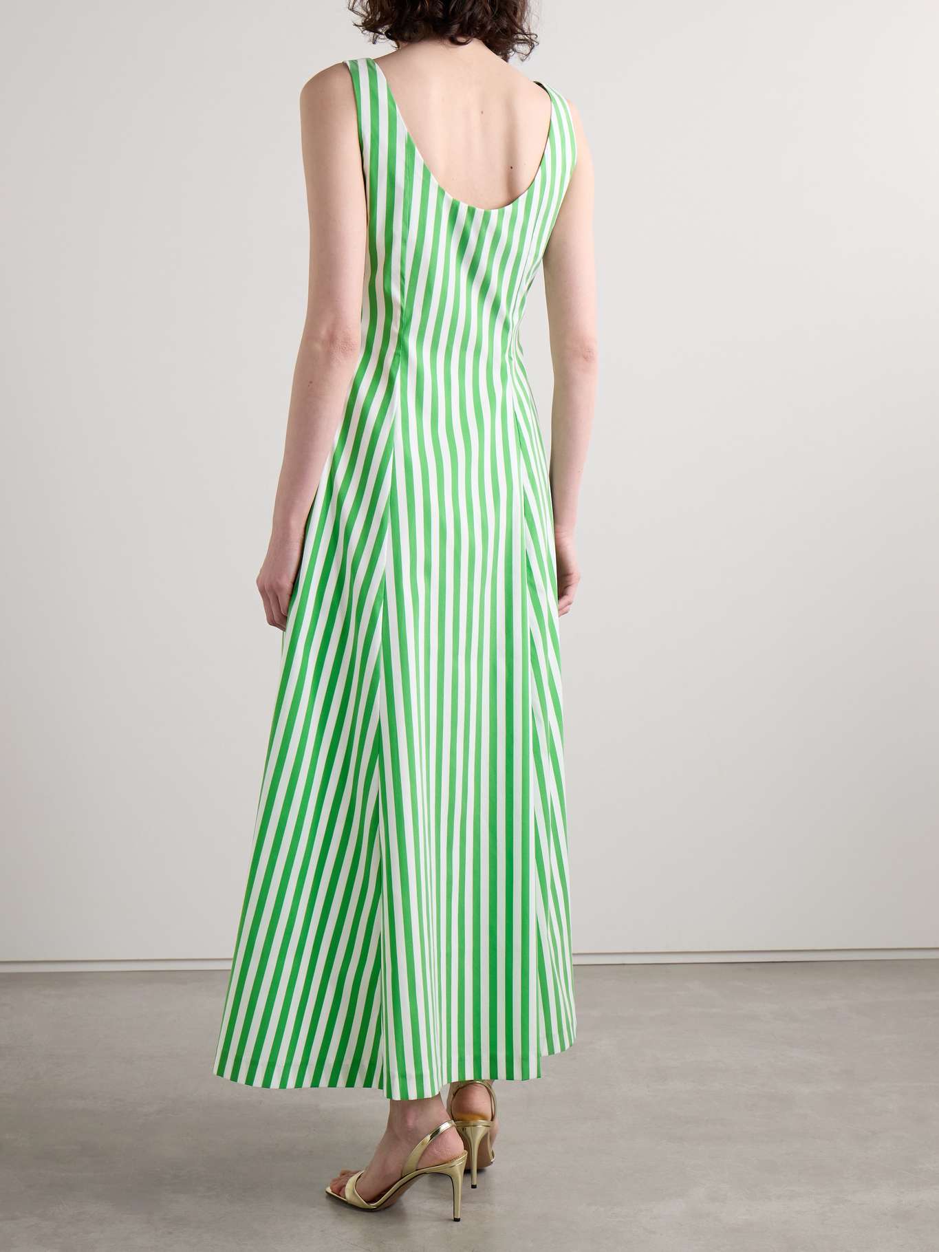 BERNADETTE Milou striped taffeta maxi dress | NET-A-PORTER
