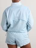 Light blue Running Division paneled pinstriped crinkled-shell jacket ...