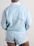 Light blue Running Division paneled pinstriped crinkled-shell jacket ...