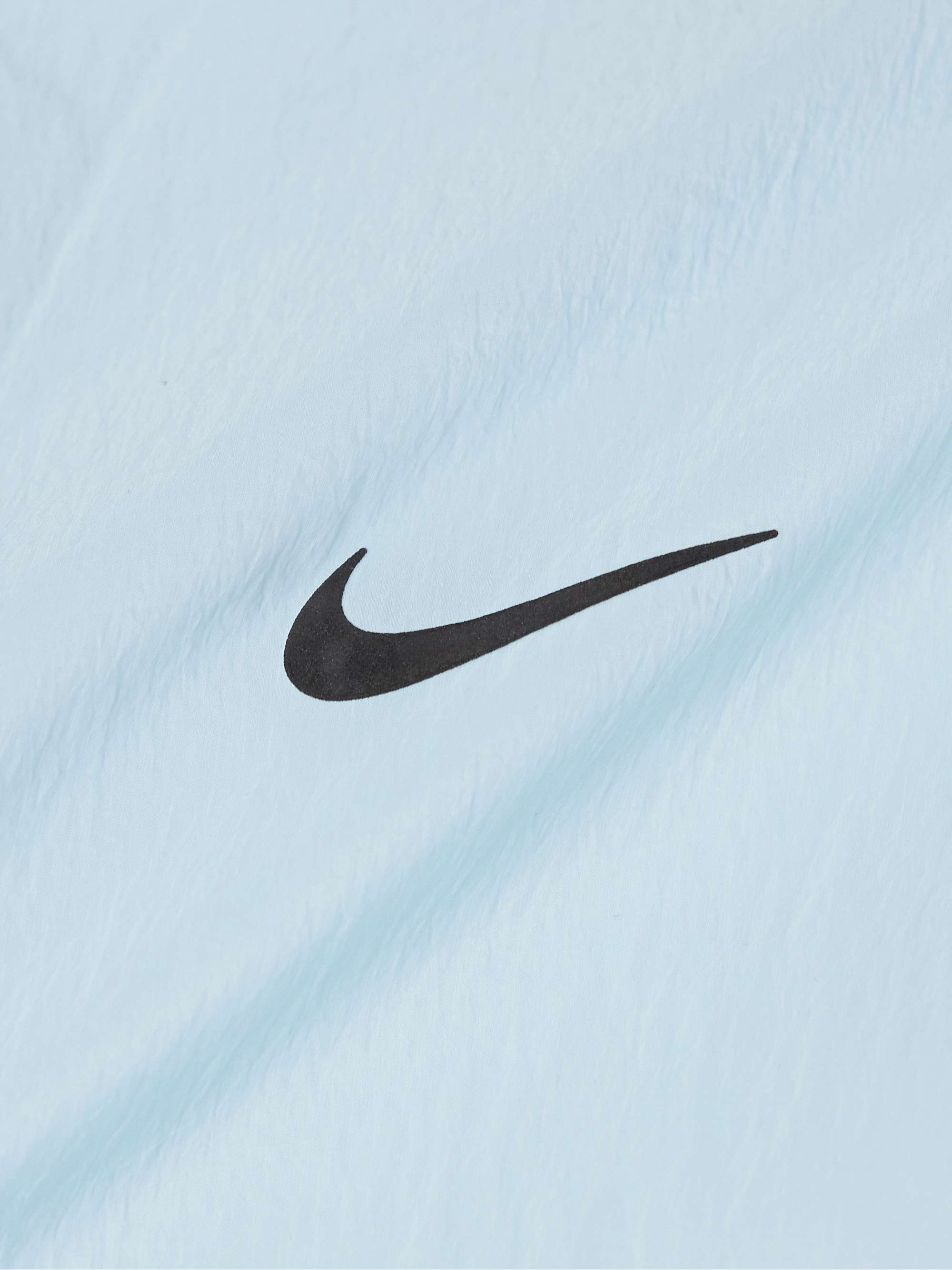 NIKE Running Division paneled pinstriped crinkled-shell jacket | NET-A ...