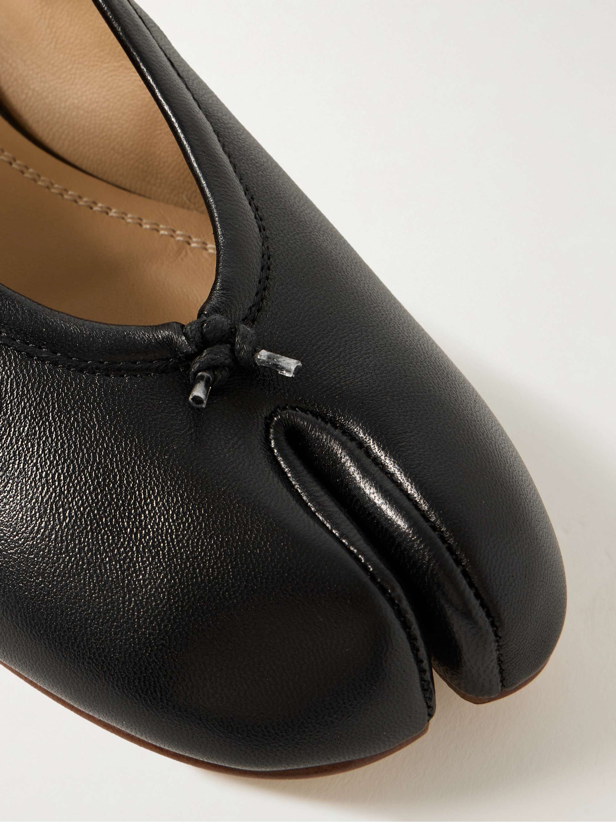 MAISON MARGIELA Tabi split-toe leather ballet flats | NET-A-PORTER