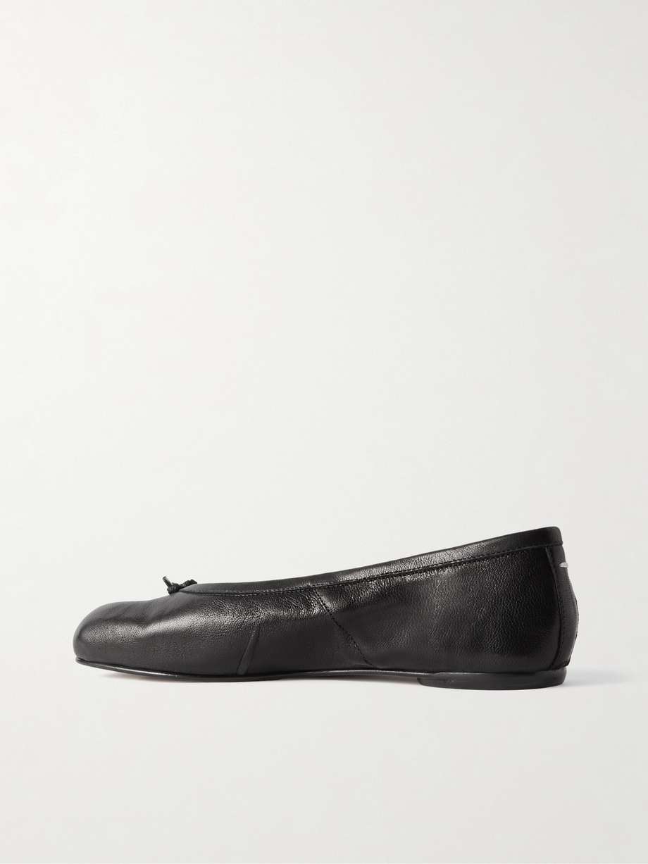 MAISON MARGIELA Tabi split-toe textured leather ballet flats | NET-A-PORTER