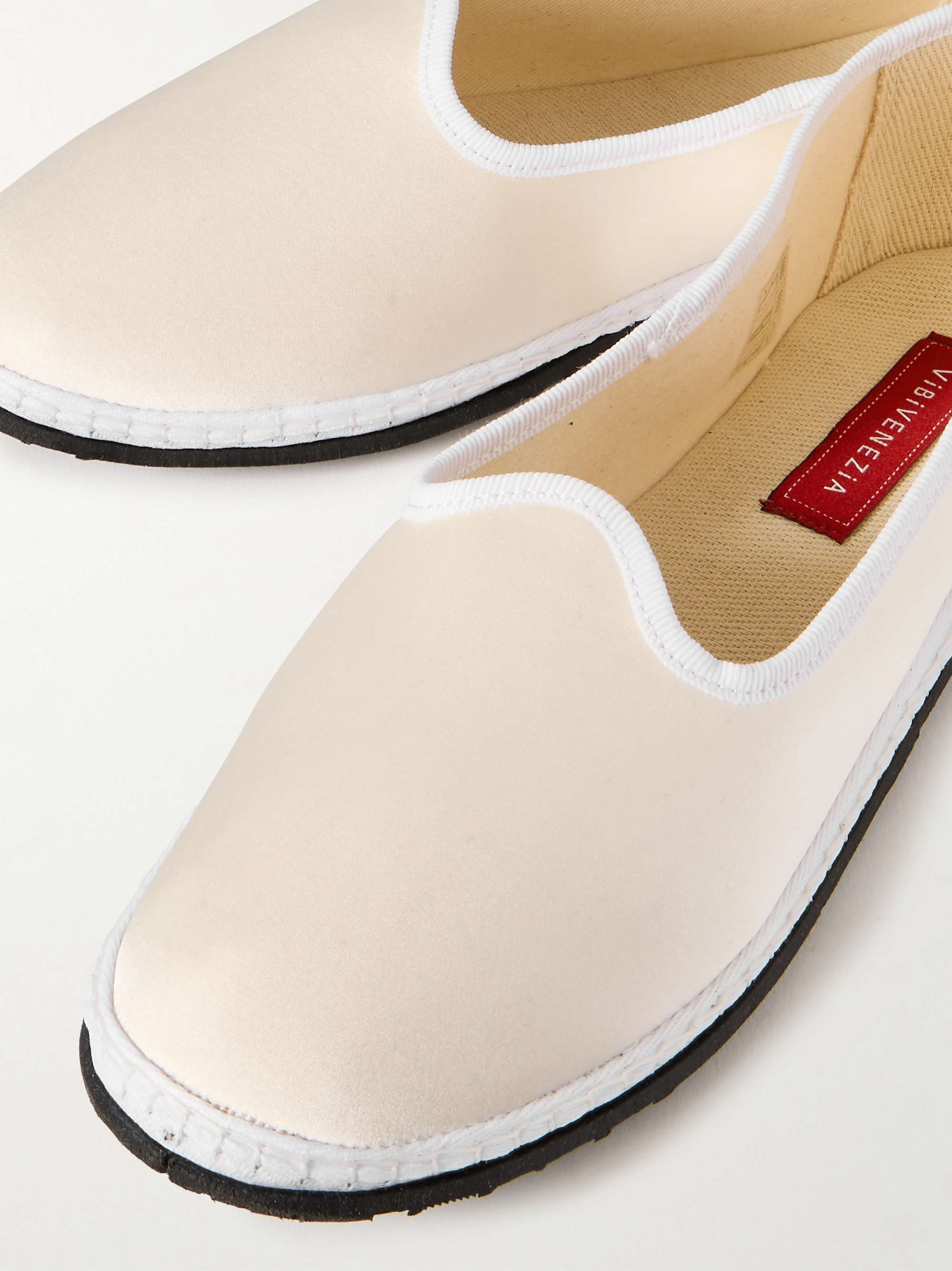 VIBI VENEZIA Grosgrain-trimmed satin ballet flats | NET-A-PORTER