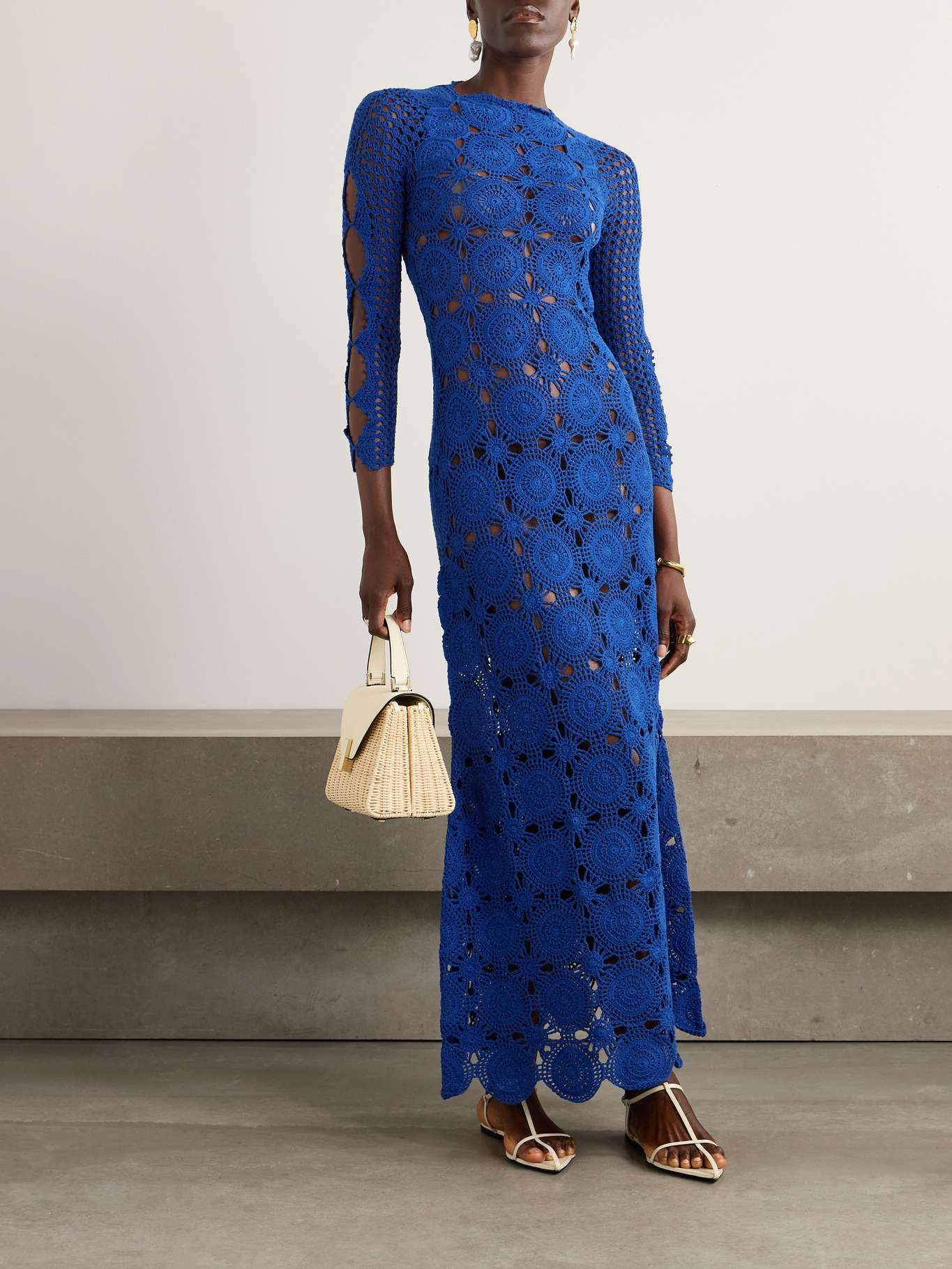 ESCVDO Jules crocheted cotton maxi dress | NET-A-PORTER