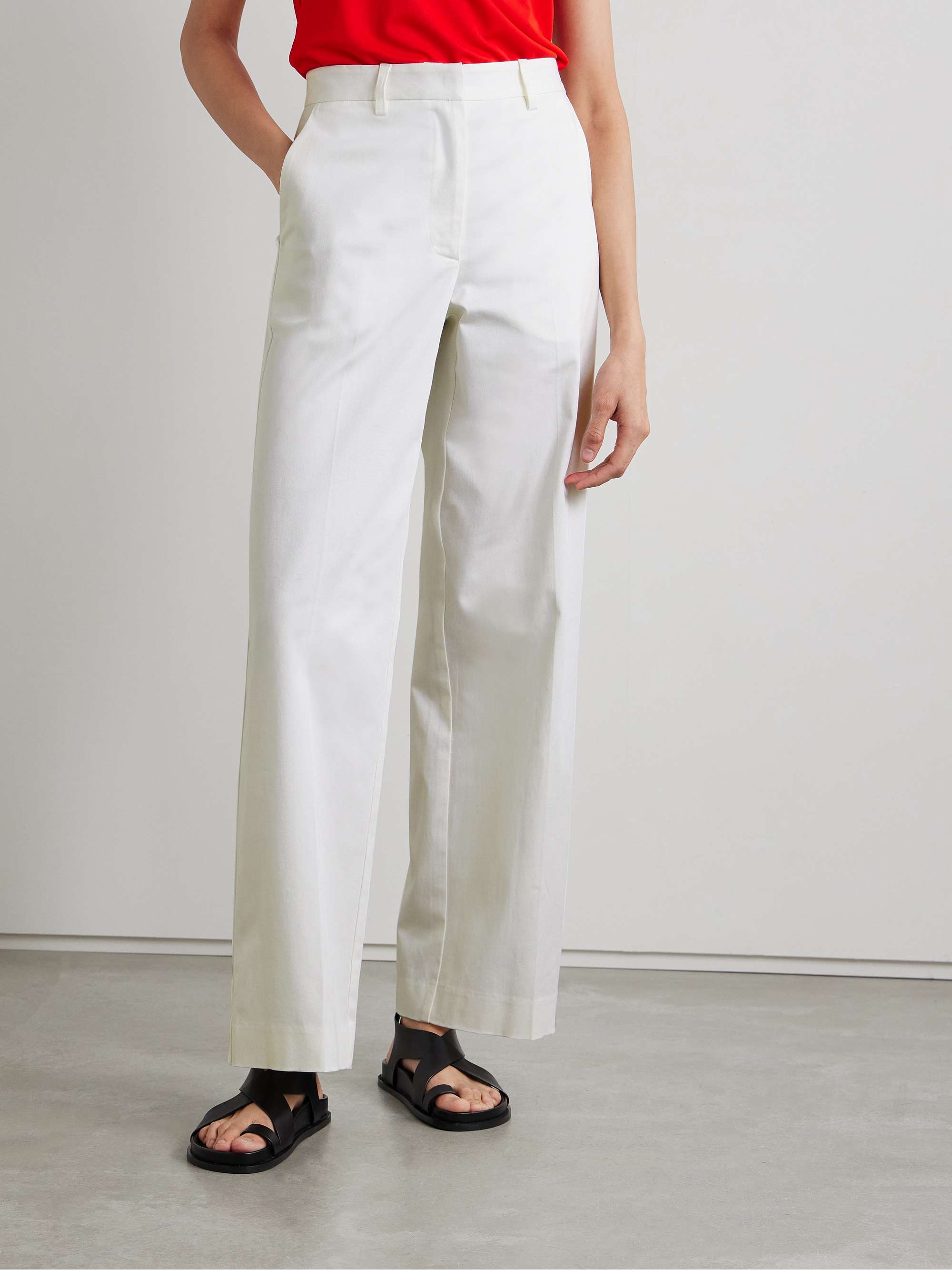 MATTEAU Organic cotton-blend twill straight-leg pants | NET-A-PORTER