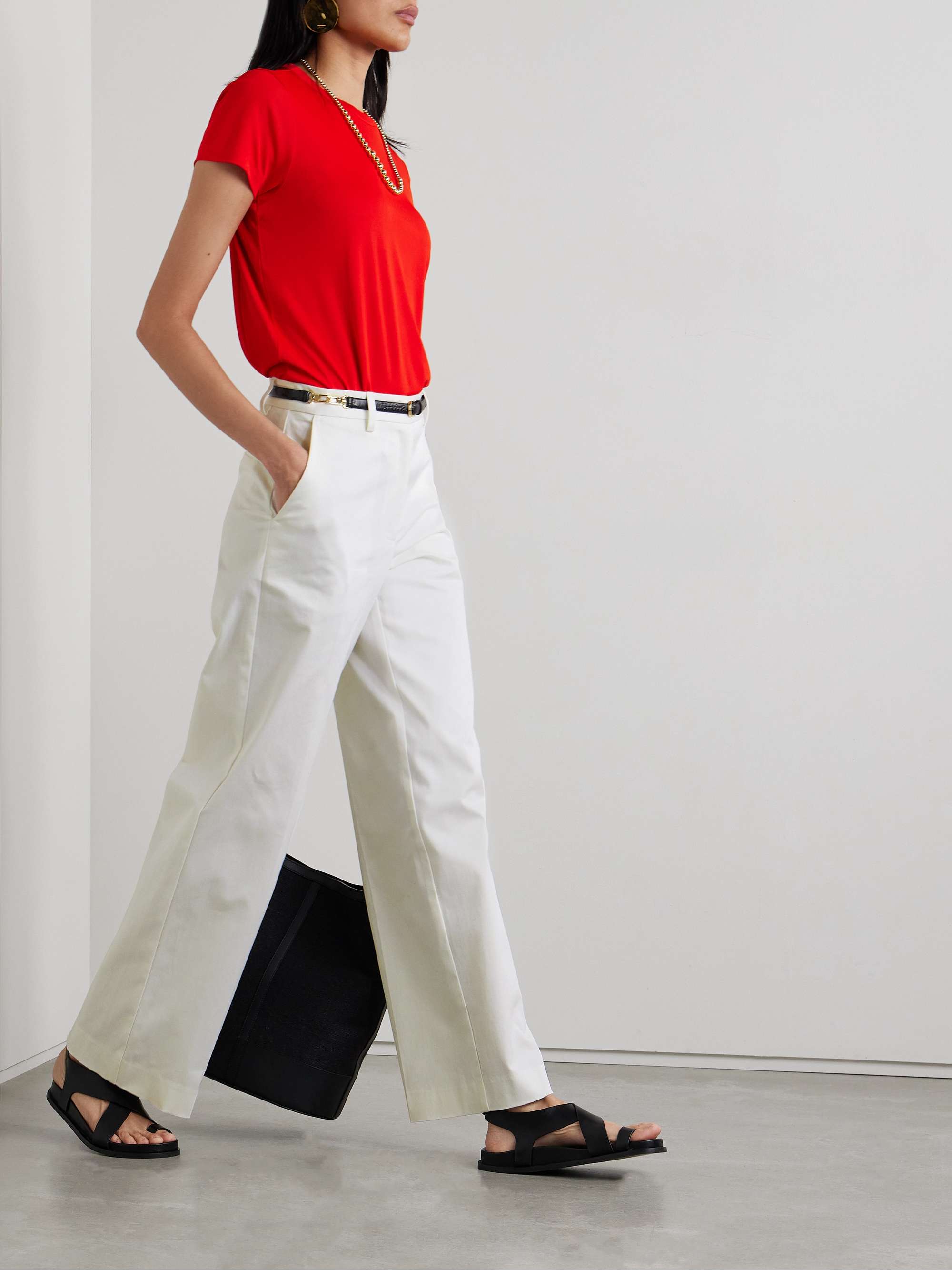 MATTEAU Organic cotton-blend twill straight-leg pants | NET-A-PORTER