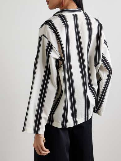 MATTEAU Striped organic cotton-blend tunic | NET-A-PORTER