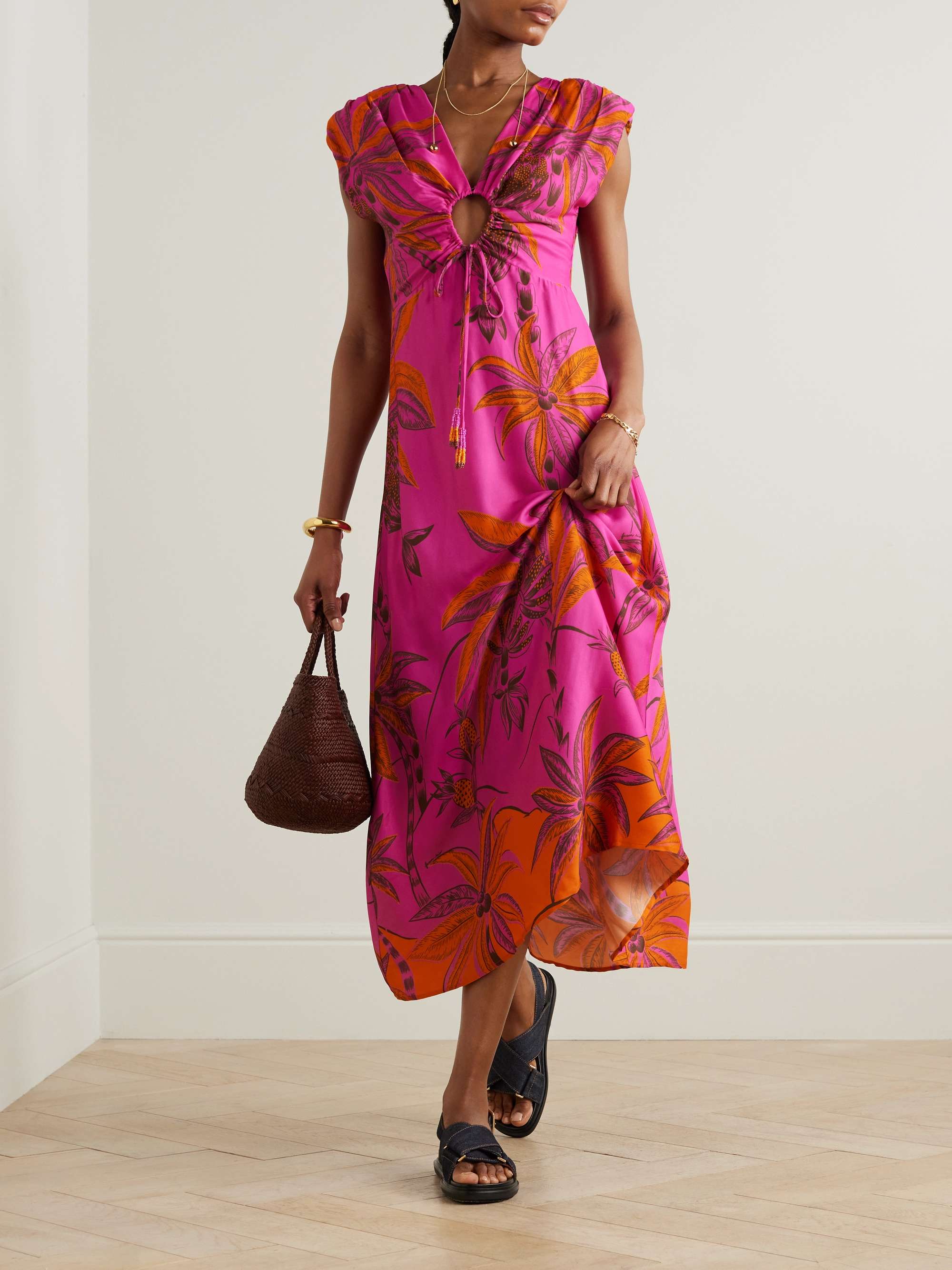 FARM RIO Beach Forest printed LENZING™ ECOVERO™ maxi dress | NET-A-PORTER