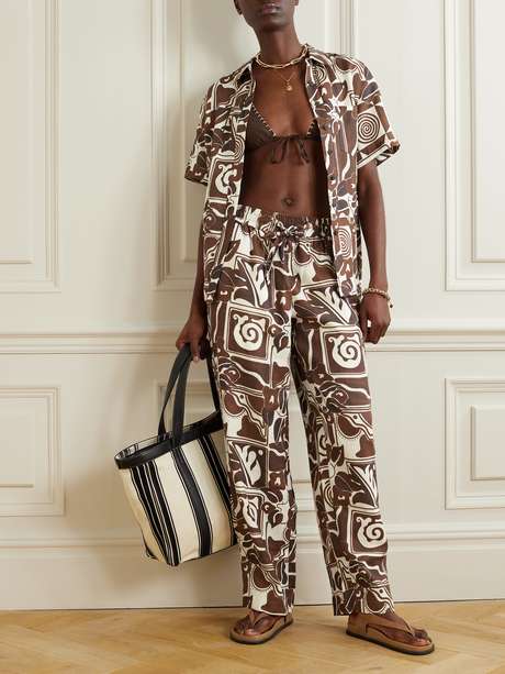 MARA HOFFMAN Finn printed hemp shirt | NET-A-PORTER