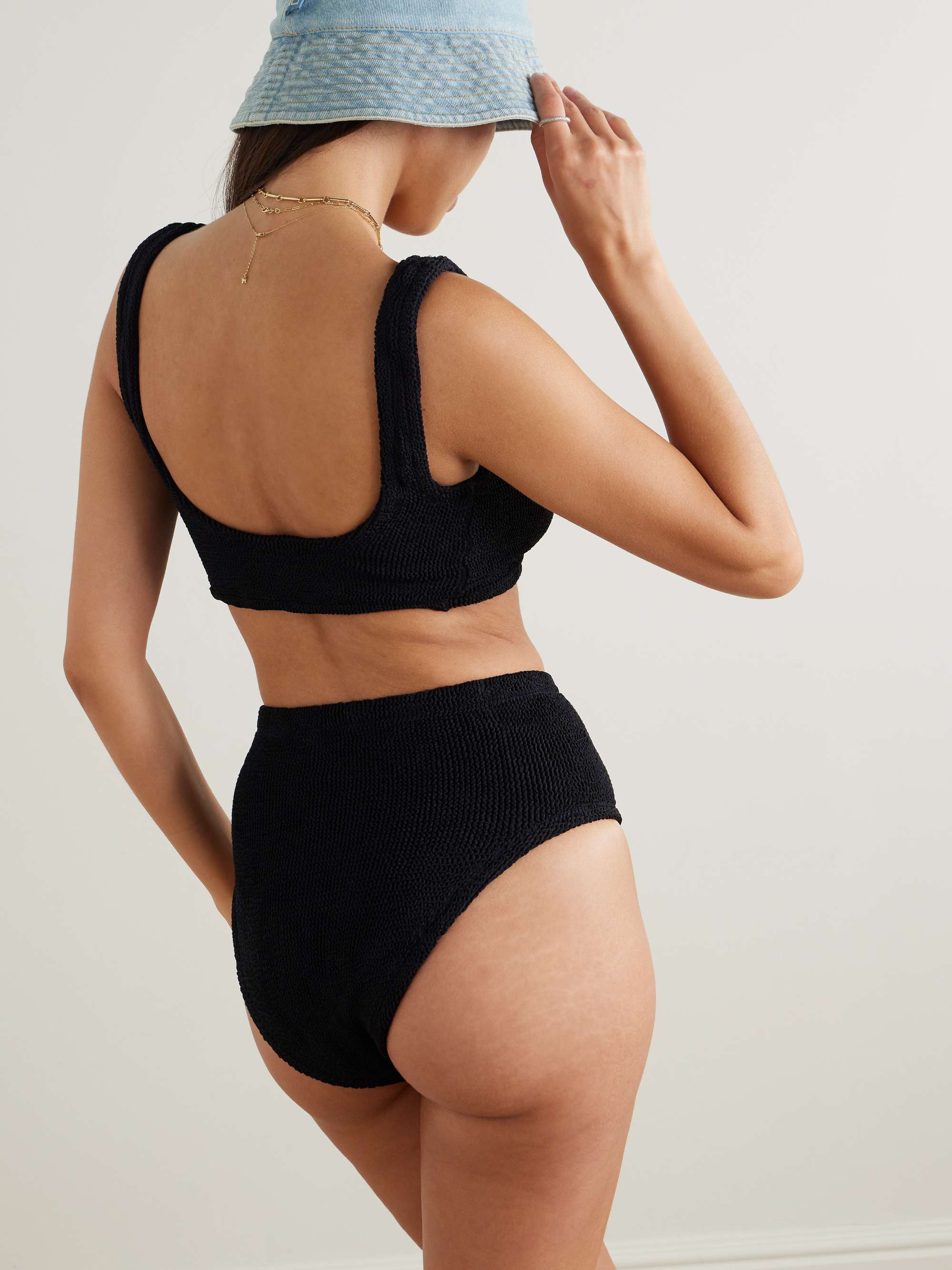 Hunza G Jamie Twist Front Seersucker Bikini Net A Porter