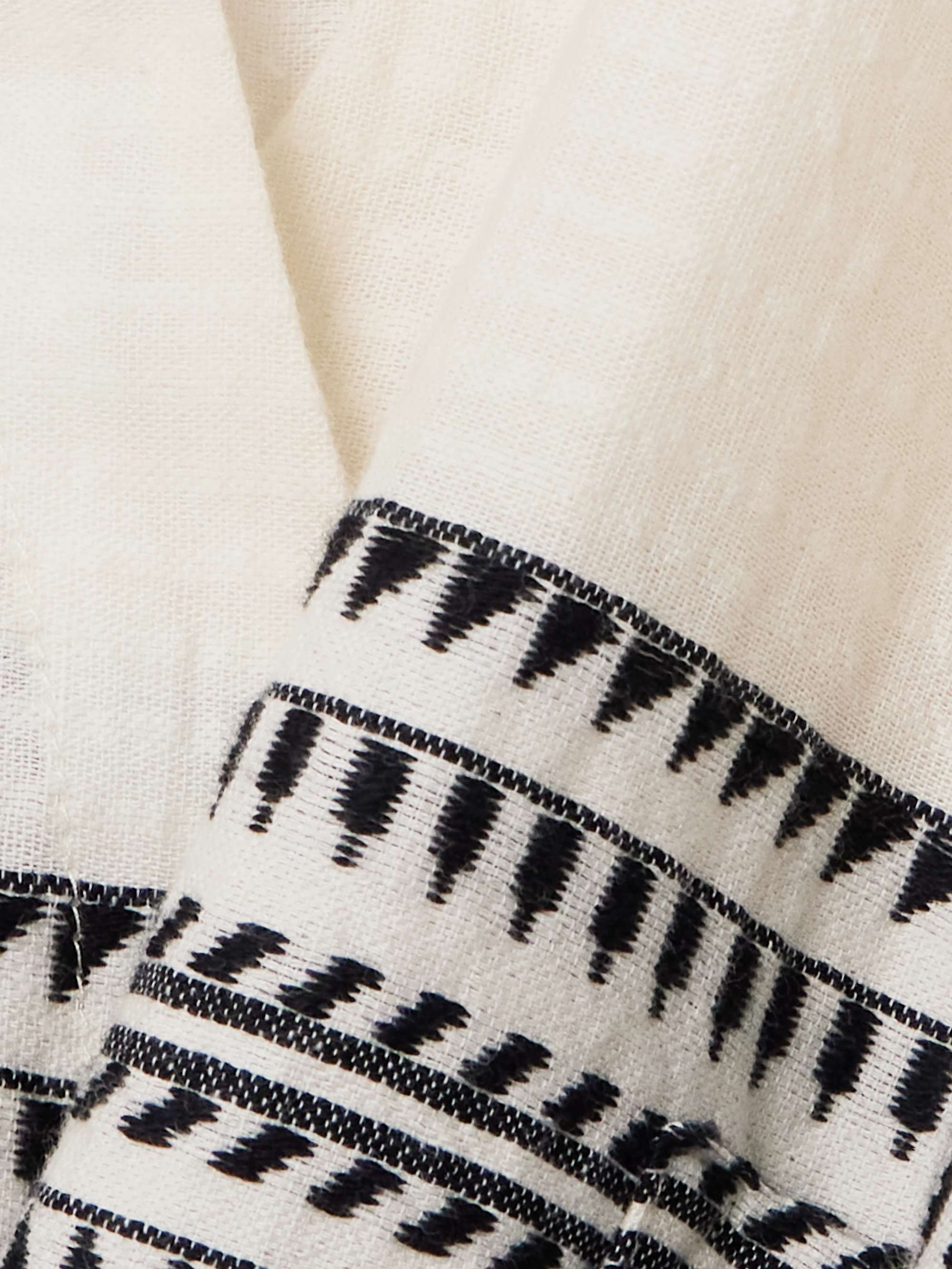 LEMLEM Imani striped fringed cotton coverup | NET-A-PORTER