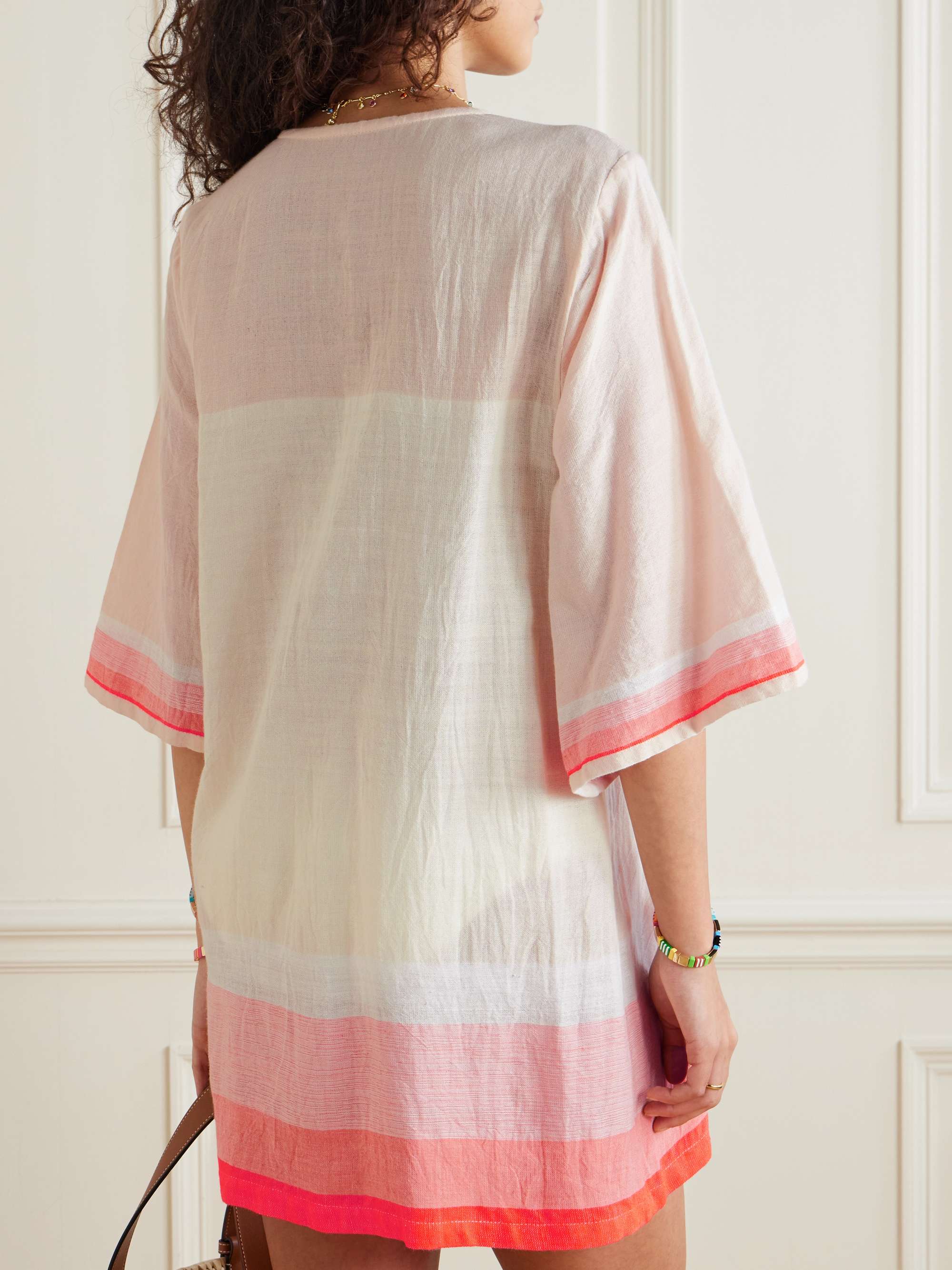 LEMLEM Belkis striped cotton-blend kaftan | NET-A-PORTER
