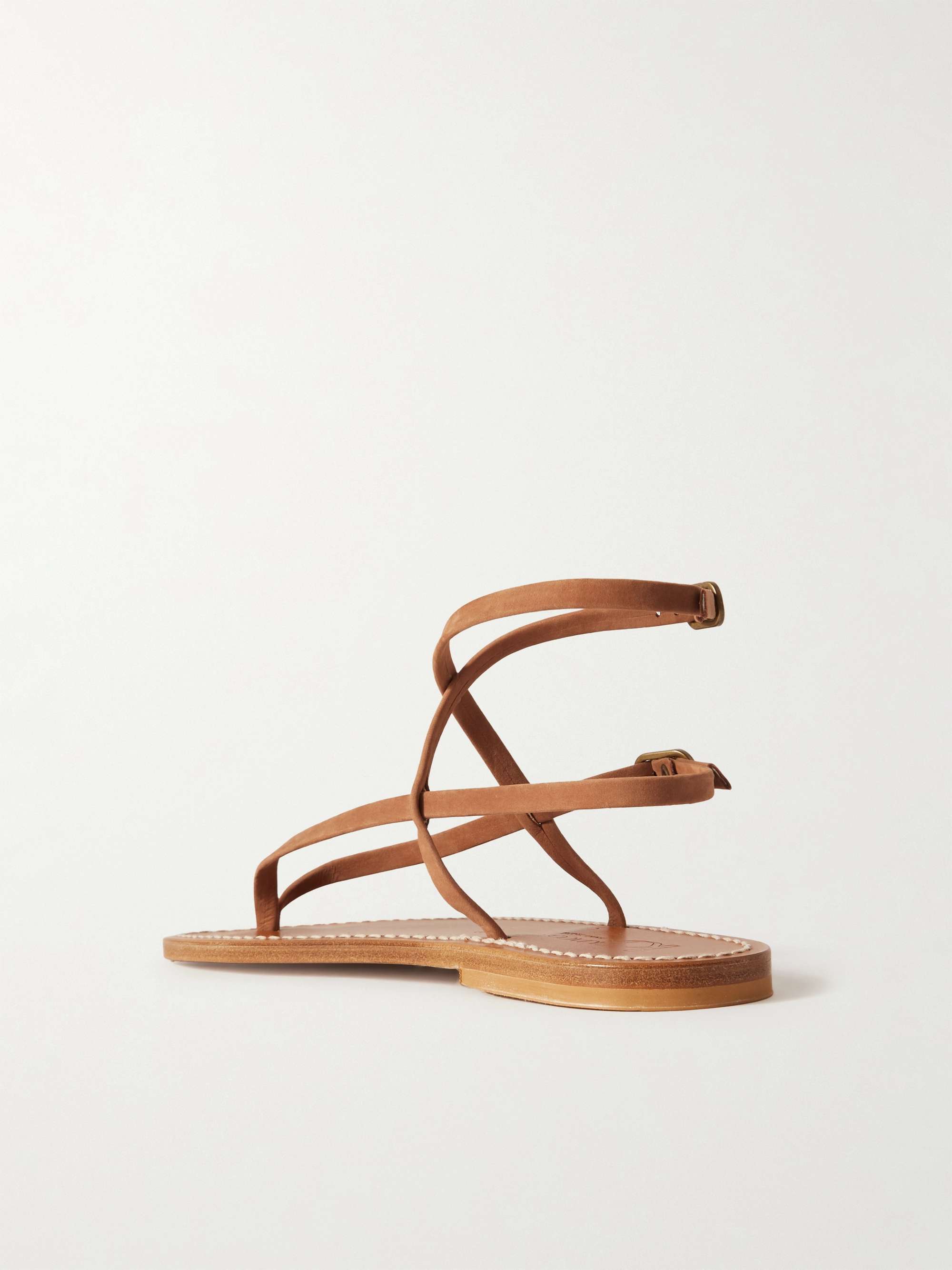 K JACQUES ST TROPEZ Abako leather sandals | NET-A-PORTER