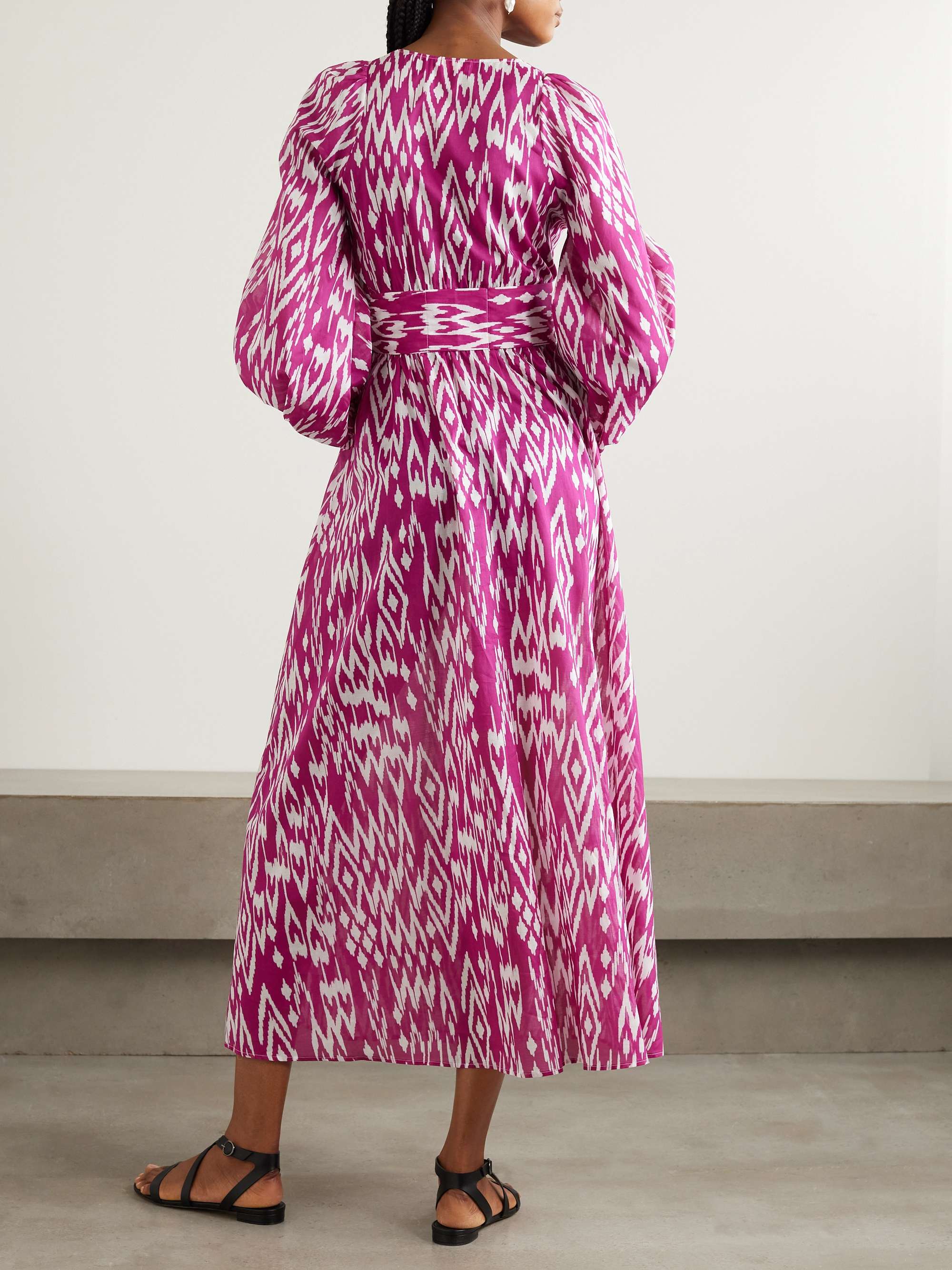ERES Tornado belted printed cotton-voile midi dress | NET-A-PORTER