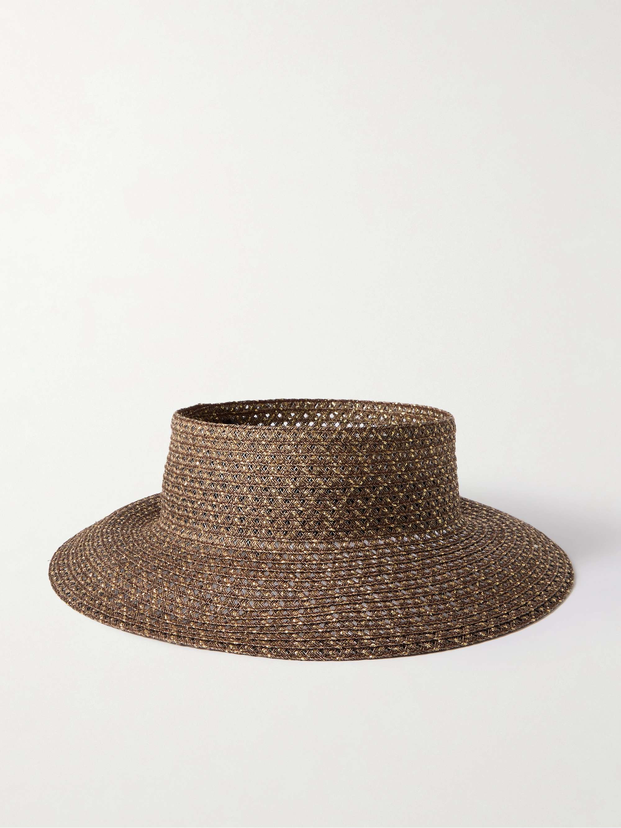 EUGENIA KIM Kayla cutout metallic straw sunhat | NET-A-PORTER