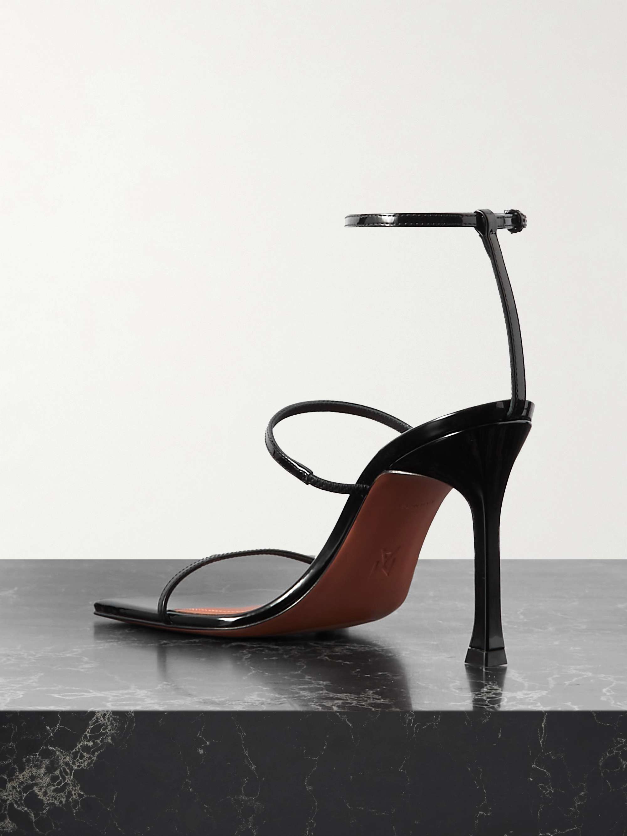 AMINA MUADDI Maya patent-leather sandals | NET-A-PORTER