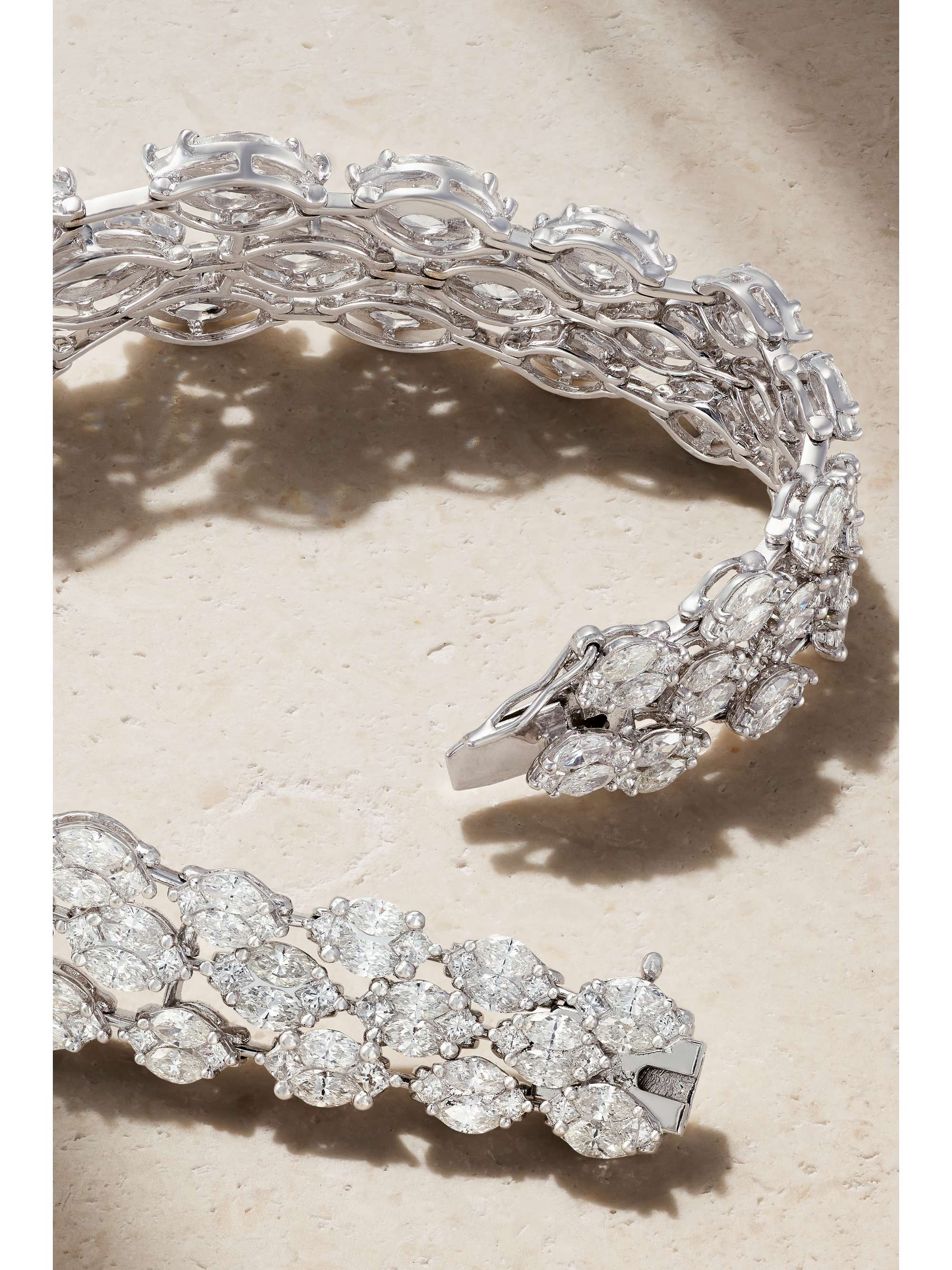 DAVID MORRIS 18-karat white gold diamond bracelet | NET-A-PORTER