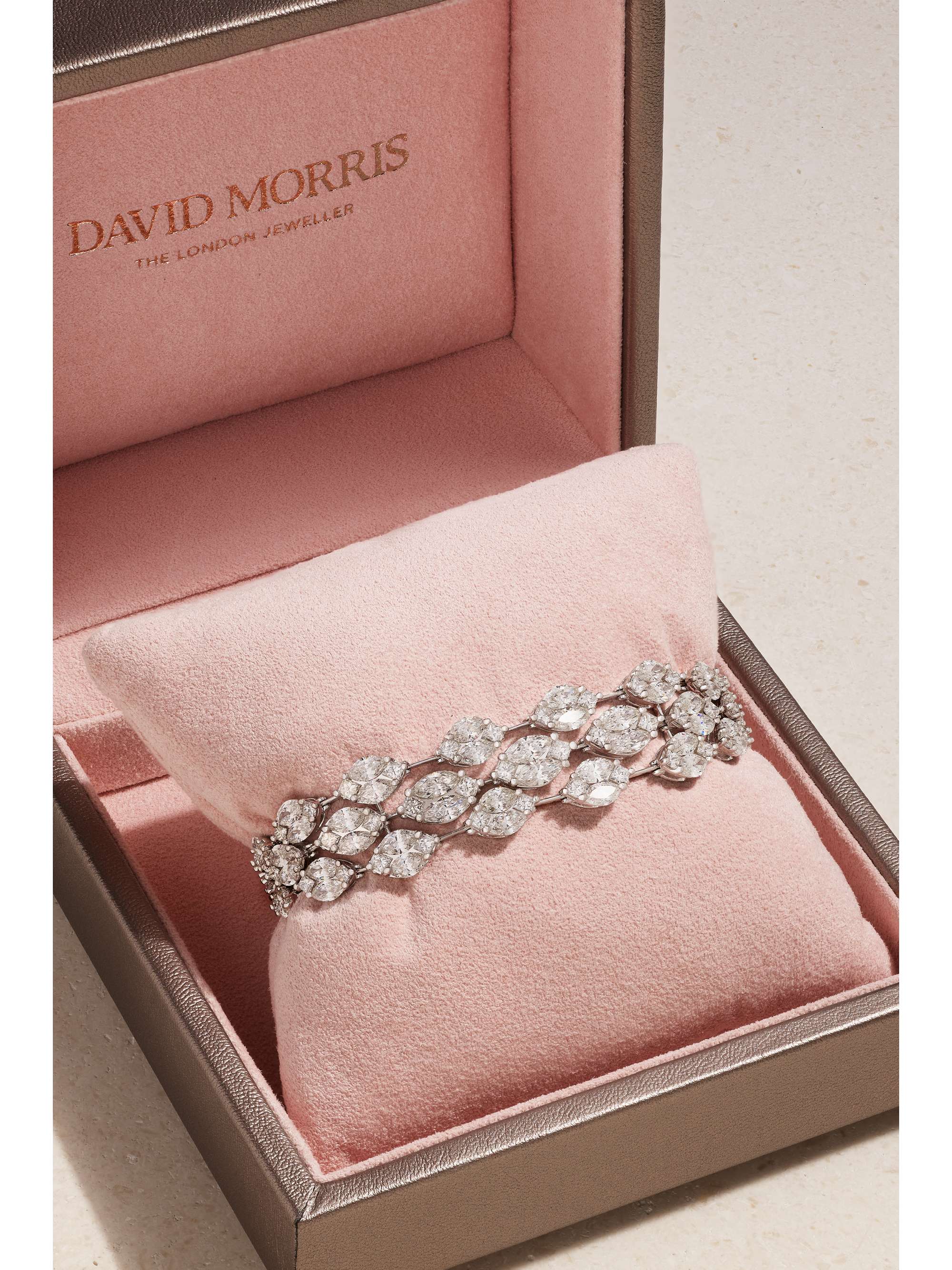 DAVID MORRIS 18-karat white gold diamond bracelet | NET-A-PORTER