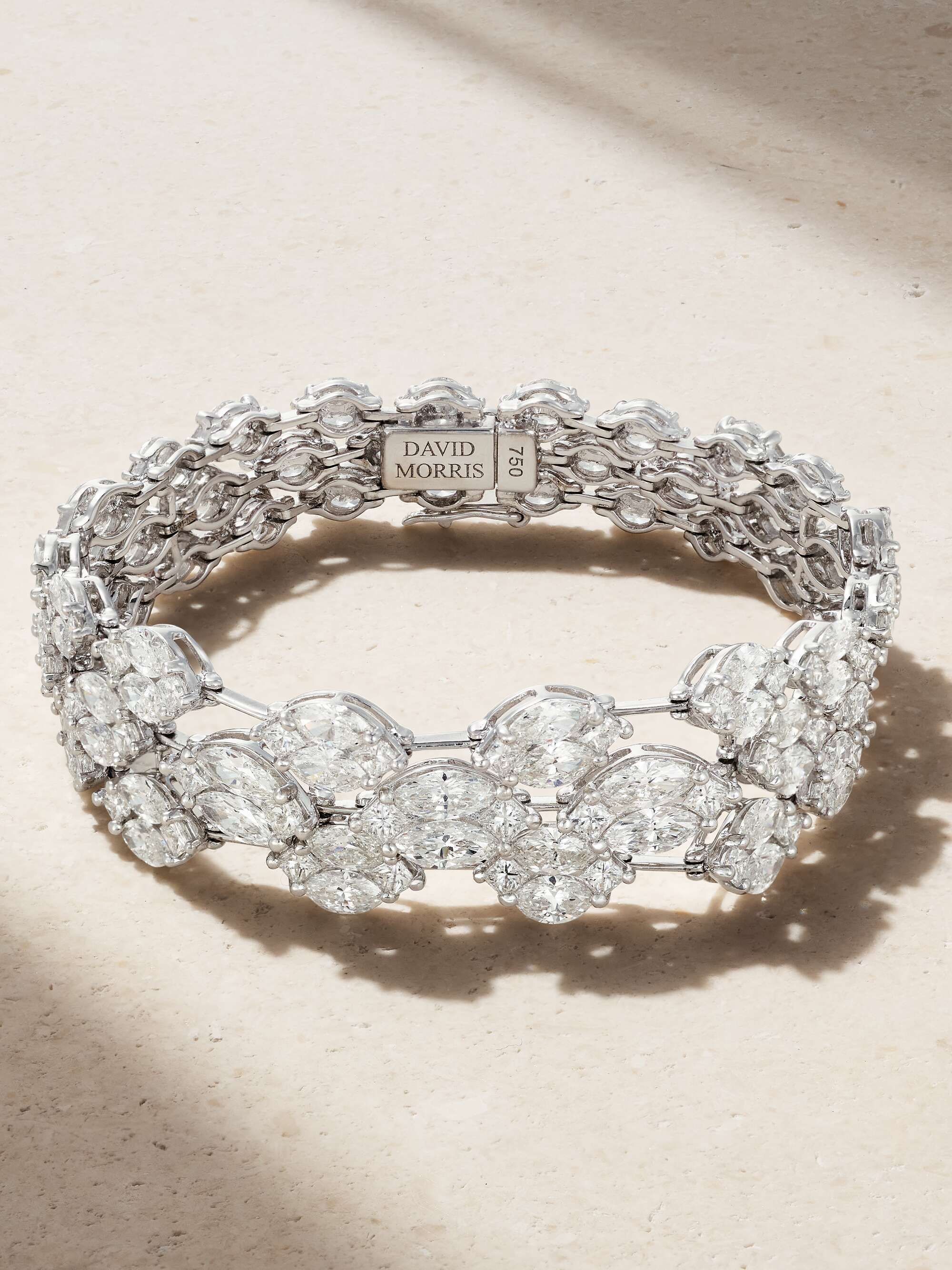 DAVID MORRIS 18-karat white gold diamond bracelet | NET-A-PORTER