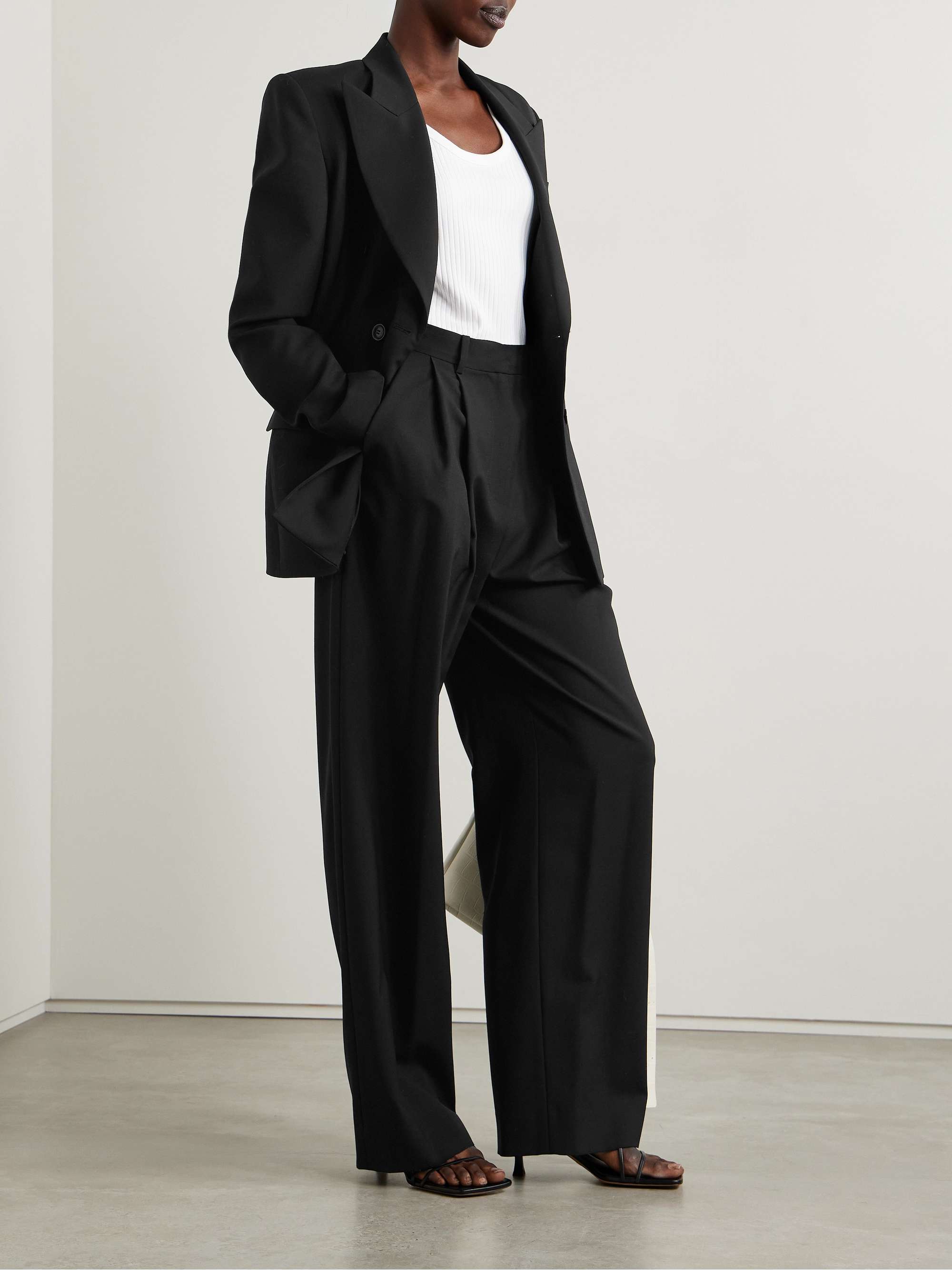 SALON 1884 + NET SUSTAIN Cecily pleated wool wide-leg pants | NET-A-PORTER