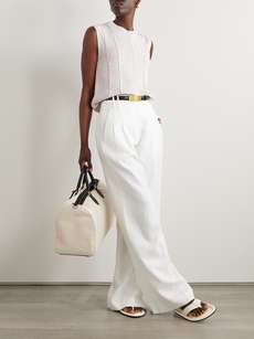 JOSEPH Ribbed-knit linen-blend top | NET-A-PORTER