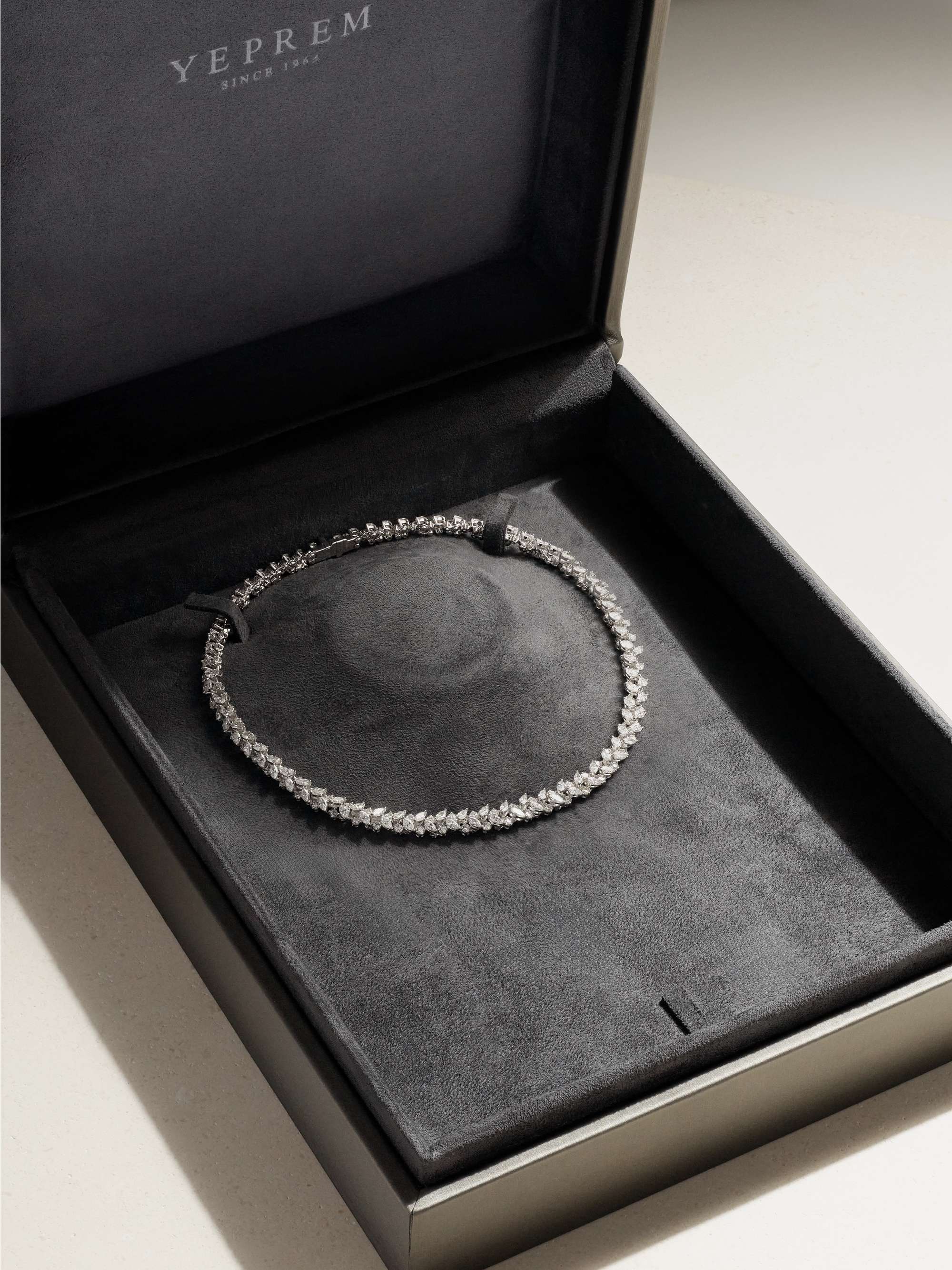 YEPREM 18-karat white gold diamond necklace | NET-A-PORTER