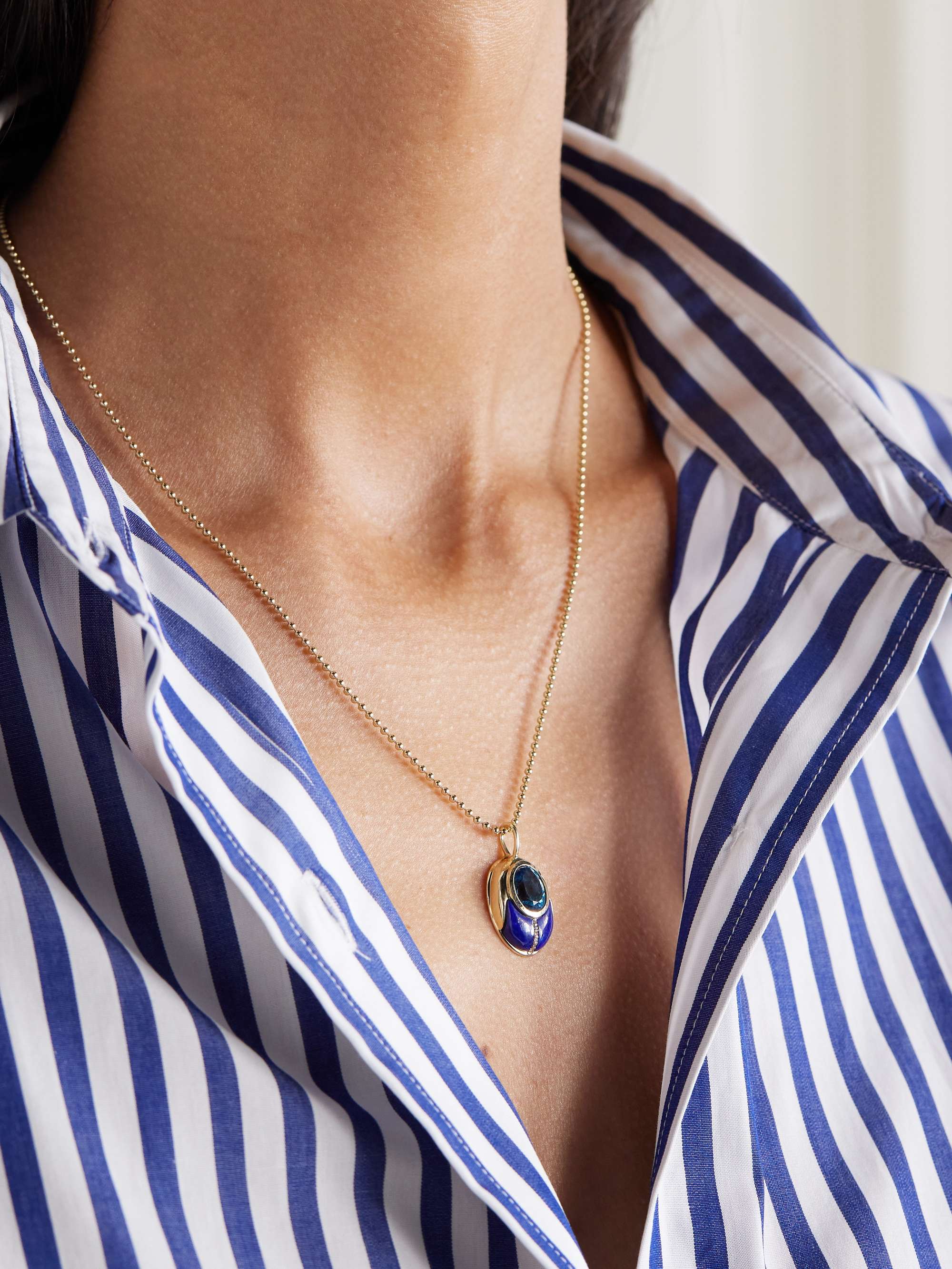 Collier en or 14 carats (585/1000) et pierres multiples Love Bug MASON ...