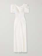RODARTE Lace-trimmed silk-satin gown | NET-A-PORTER