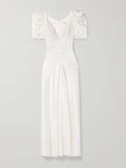 RODARTE Lace-trimmed silk-satin gown | NET-A-PORTER