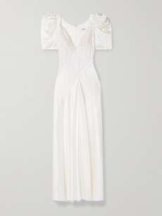 RODARTE Lace-trimmed silk-satin gown | NET-A-PORTER