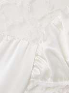 RODARTE Lace-trimmed silk-satin midi dress | NET-A-PORTER