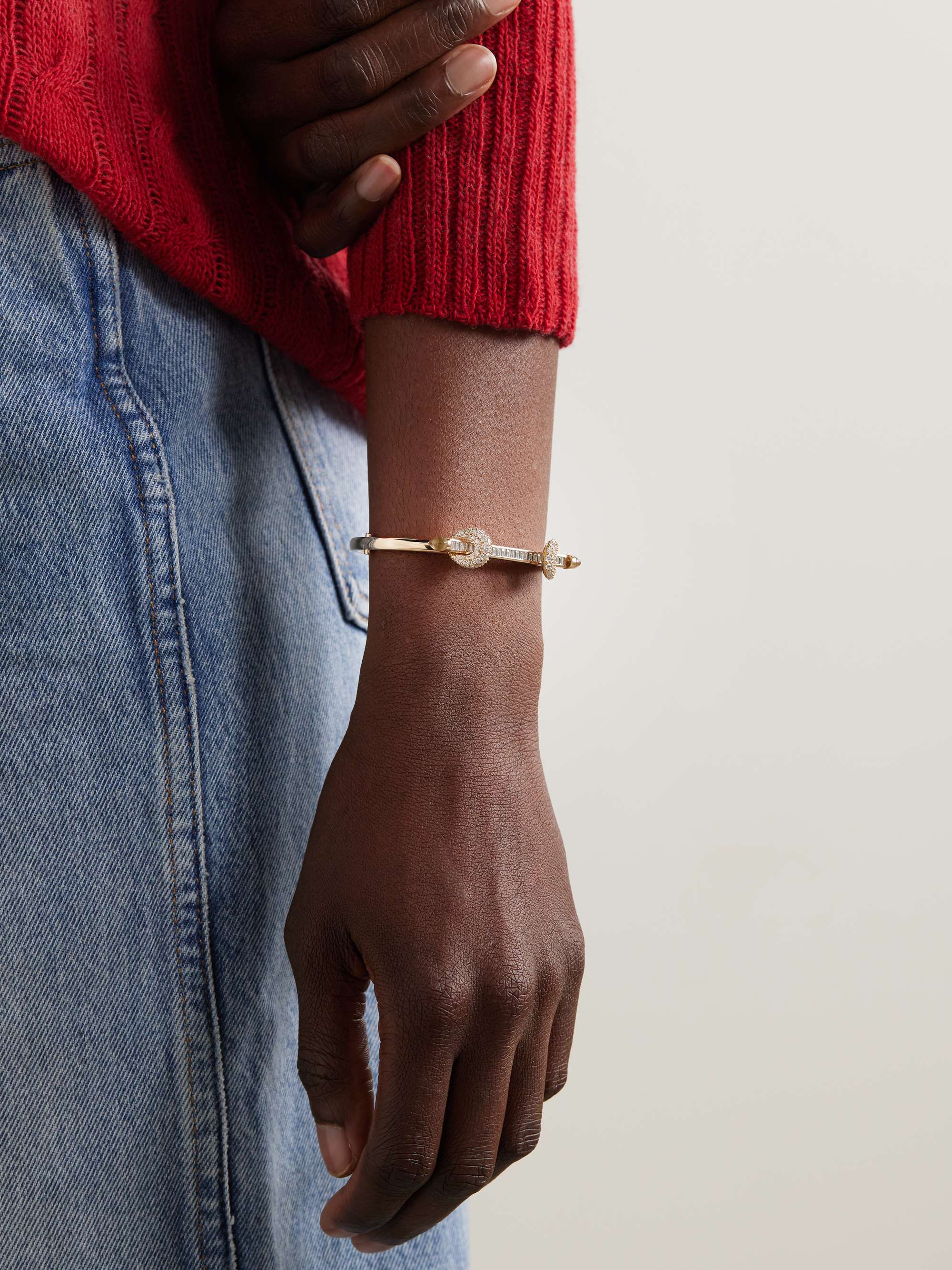 ANANYA Chakra Icon 18-karat rose gold, diamond and quartz bangle | NET ...