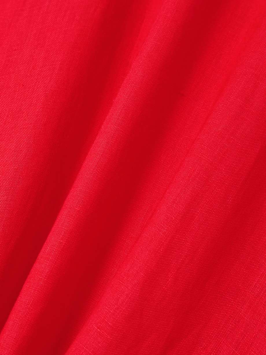 Red Fran open-back linen maxi dress | BERNADETTE | NET-A-PORTER