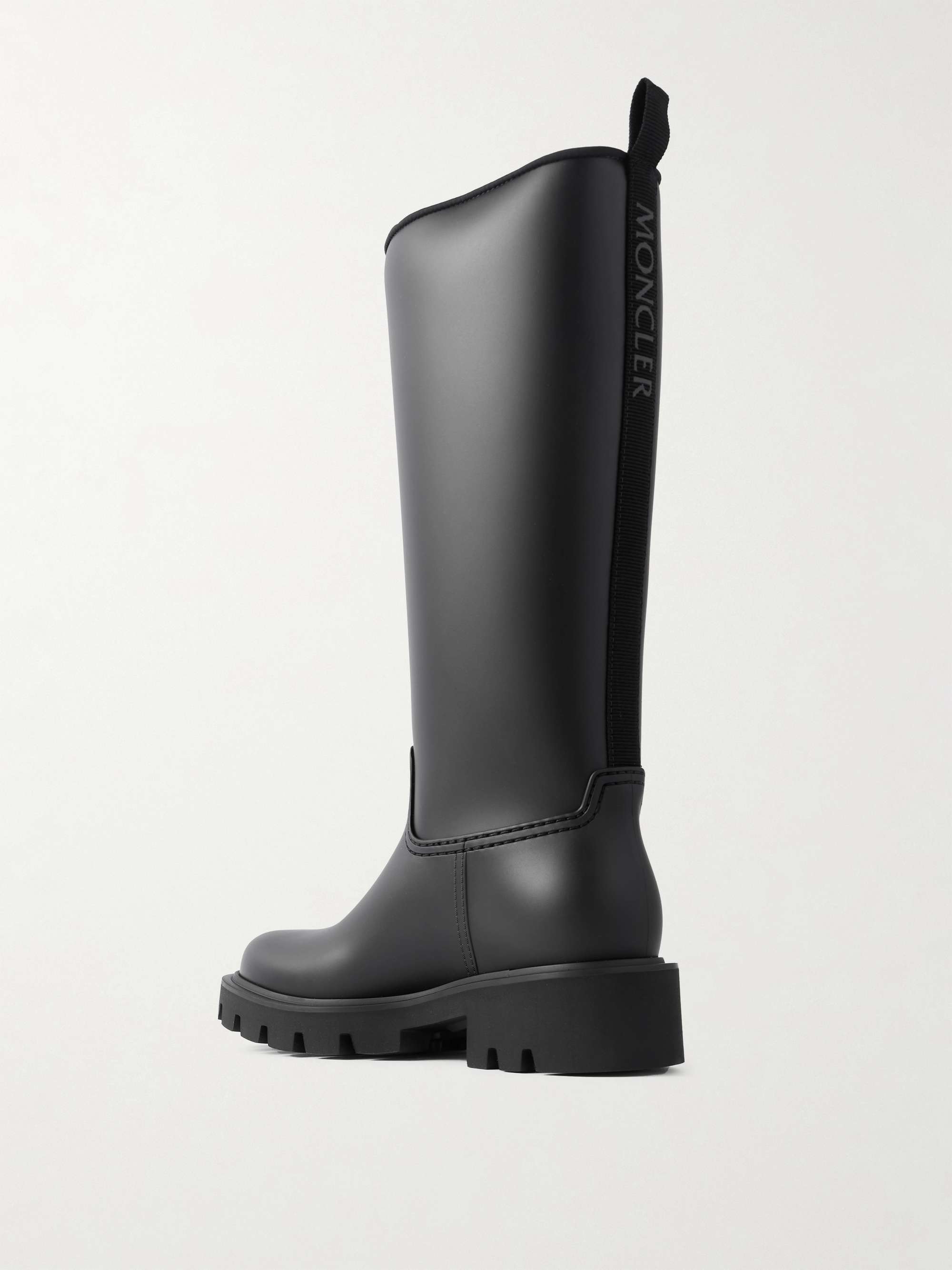 MONCLER Kickstream PVC and shell knee boots | NET-A-PORTER