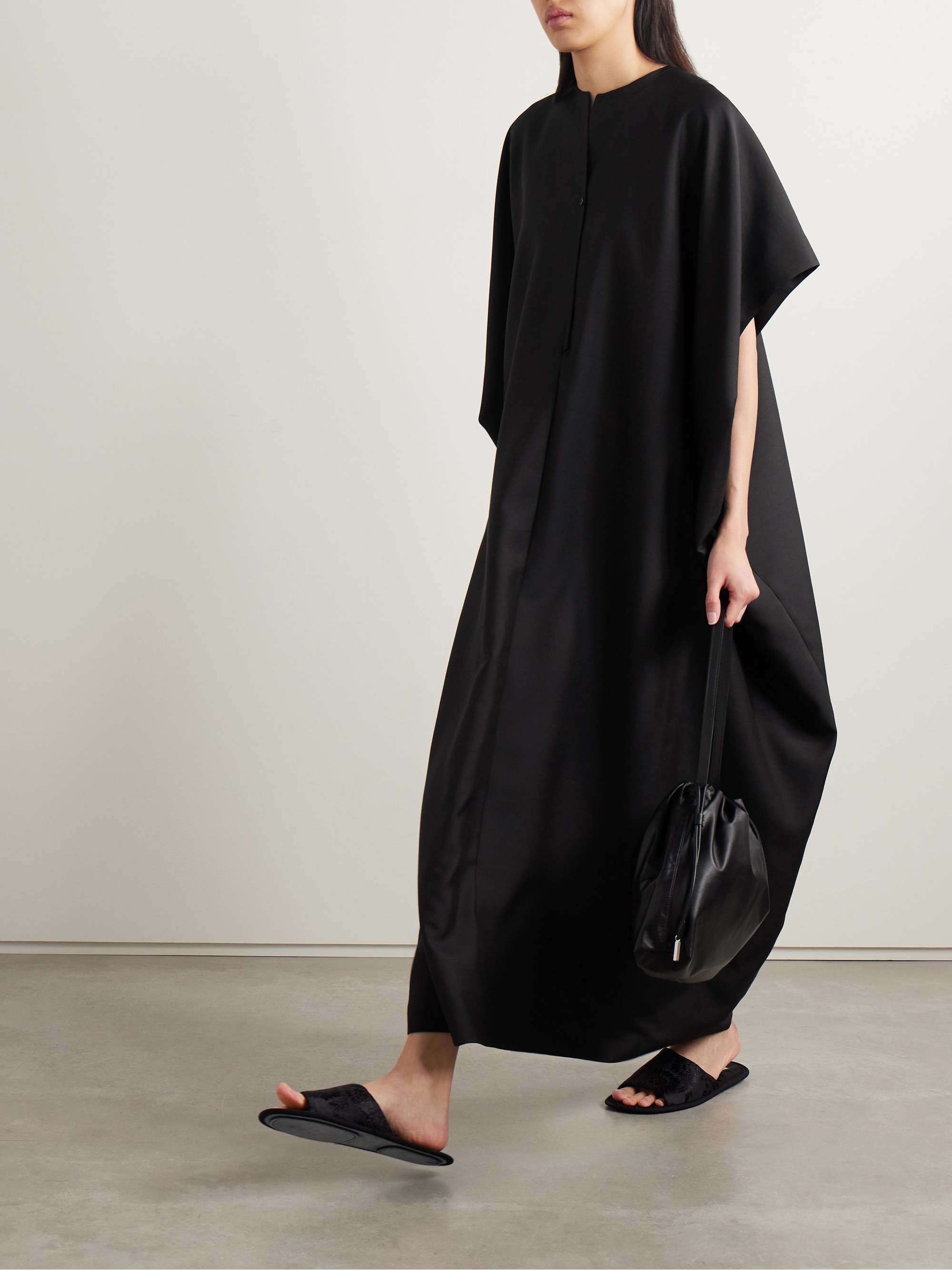 Black Saule wool and silk-blend maxi dress | THE ROW | NET-A-PORTER