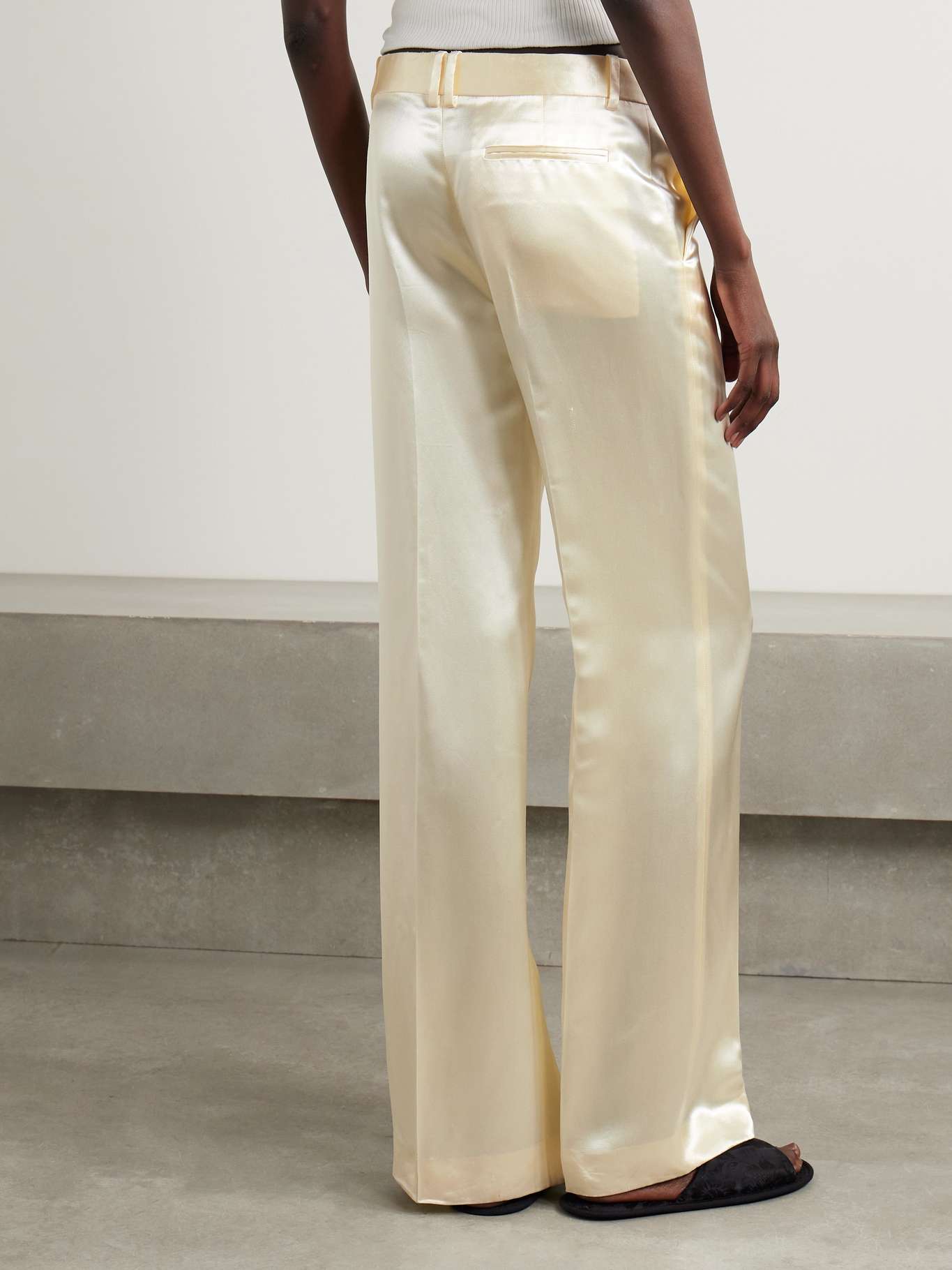 THE ROW Encore satin straight-leg pants | NET-A-PORTER