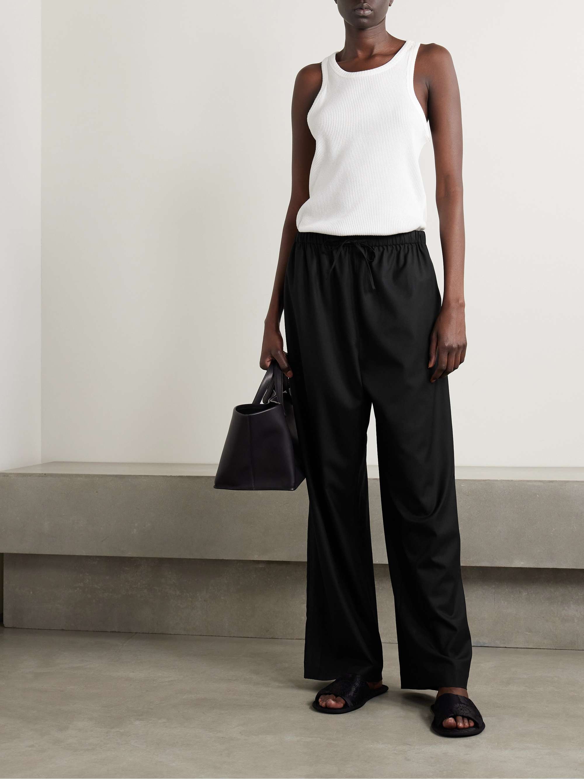 THE ROW Hubert wool-twill wide-leg pants | NET-A-PORTER