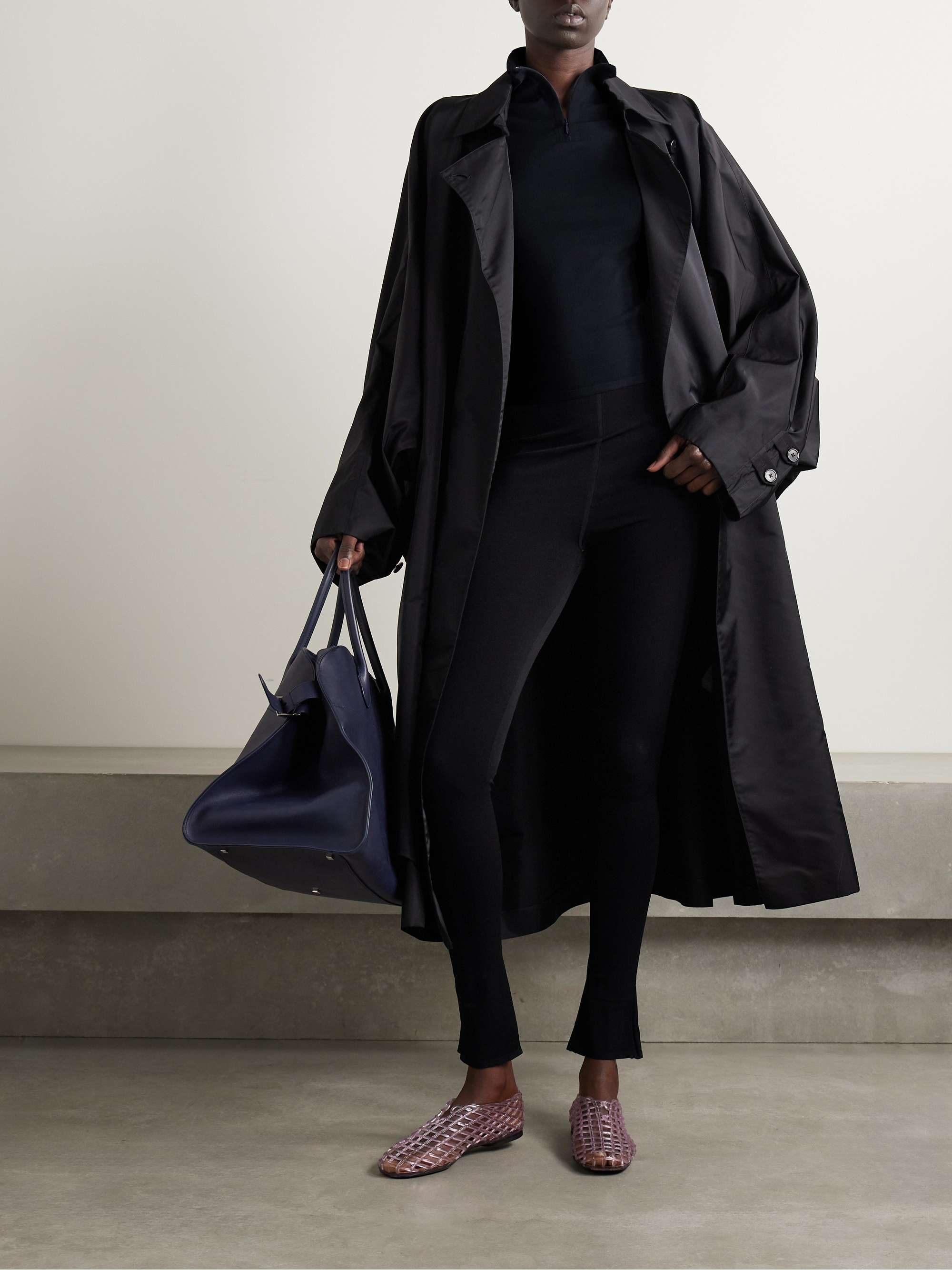 THE ROW Patti stretch-jersey half-zip turtleneck top | NET-A THE ROW Patti stretch-jersey half-zip turtleneck top | NET-A