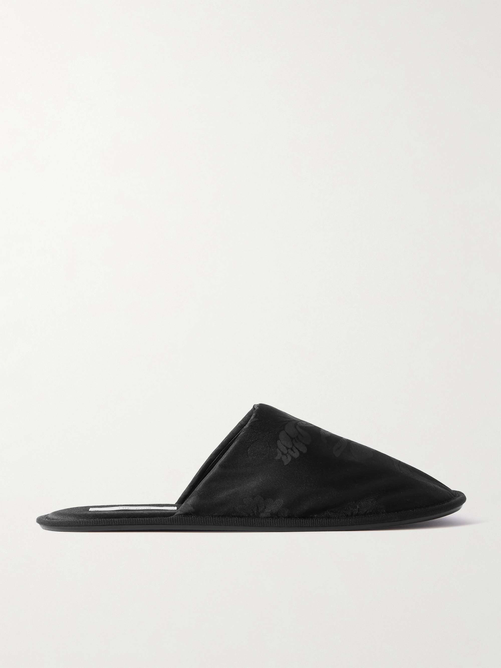 THE ROW Frances satin-jacquard slippers | NET-A-PORTER