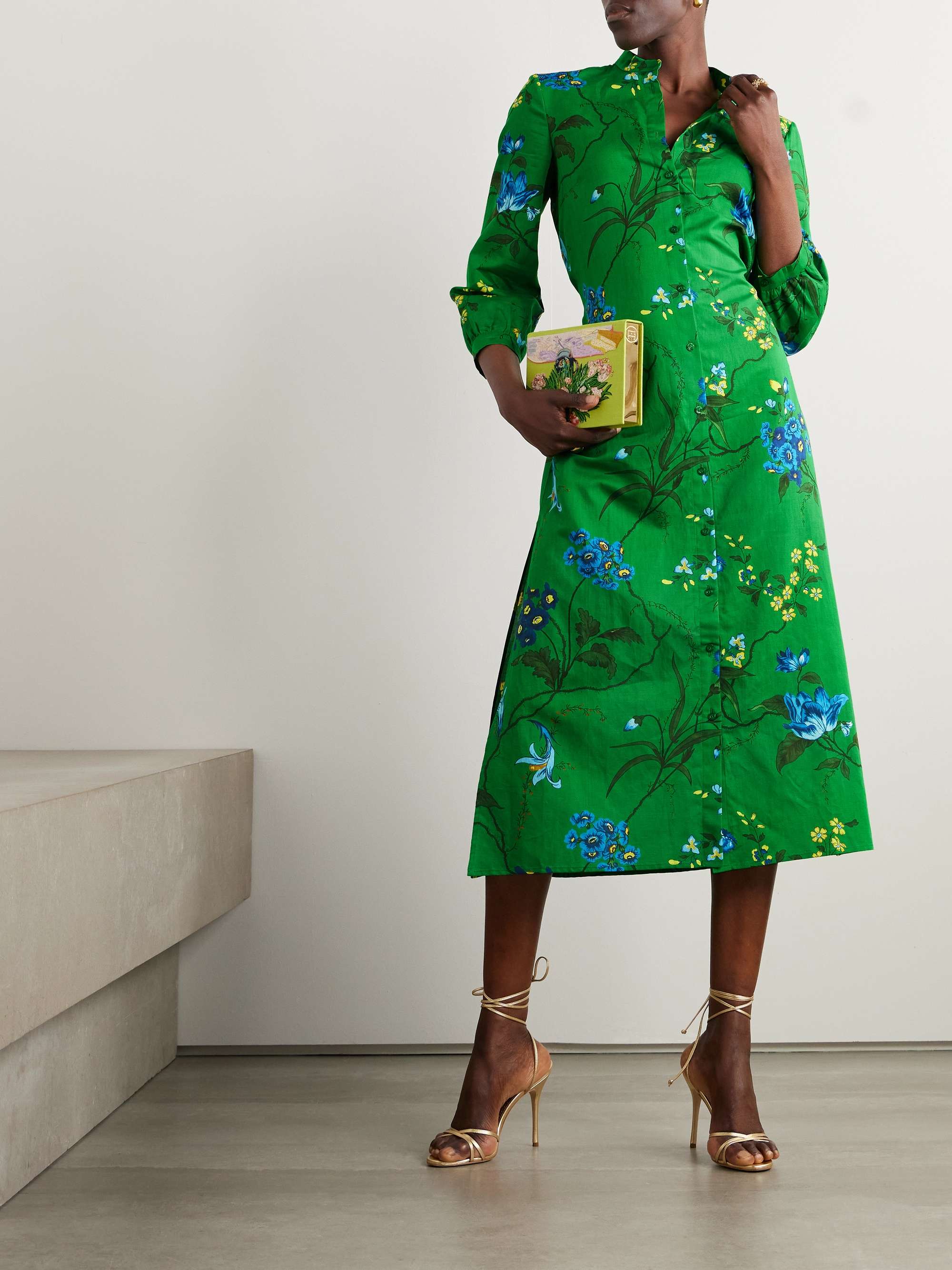 ERDEM Cotton and linen-blend dress | NET-A-PORTER