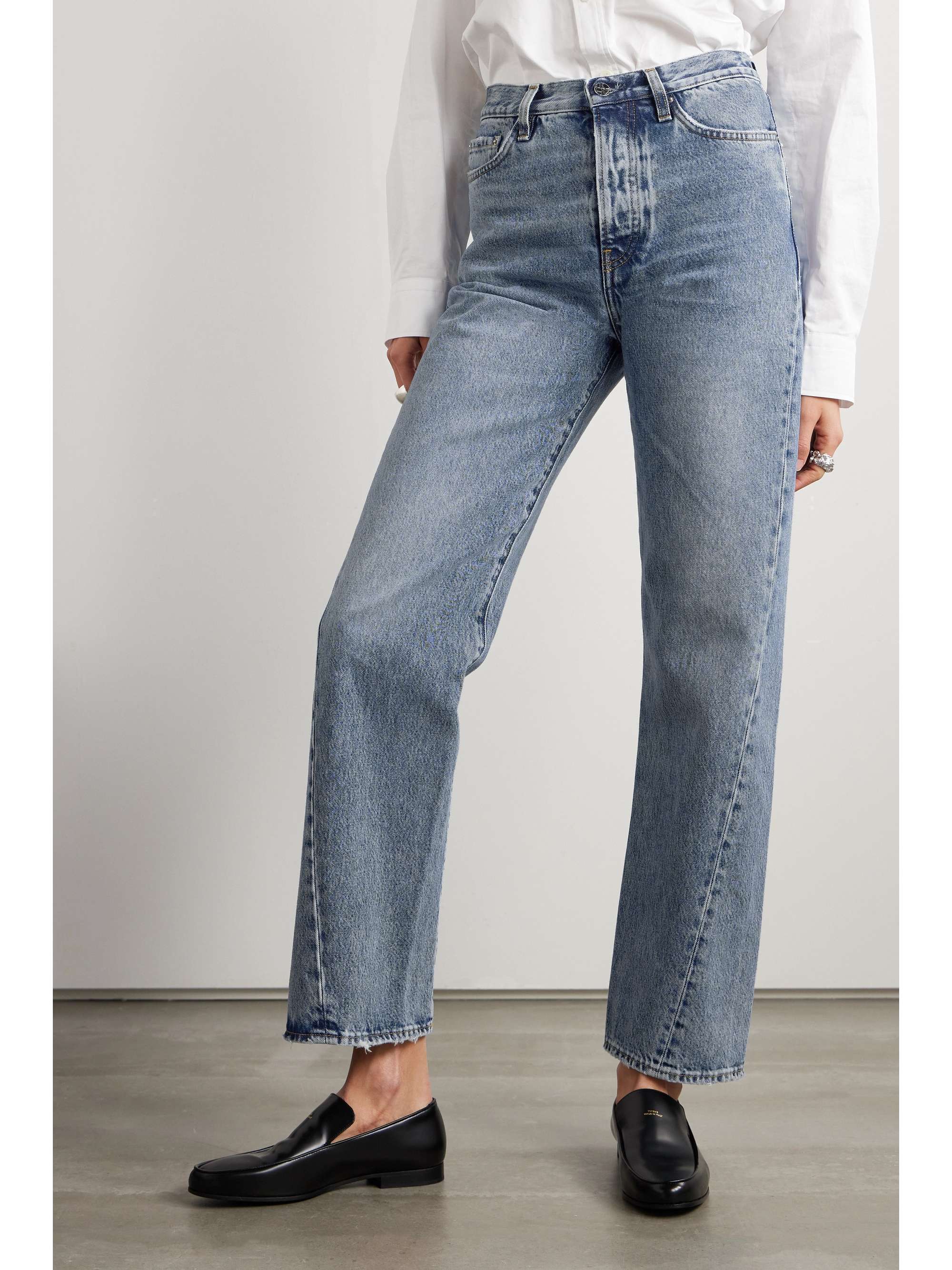TOTEME Twisted Seam high-rise straight-leg jeans | NET-A-PORTER