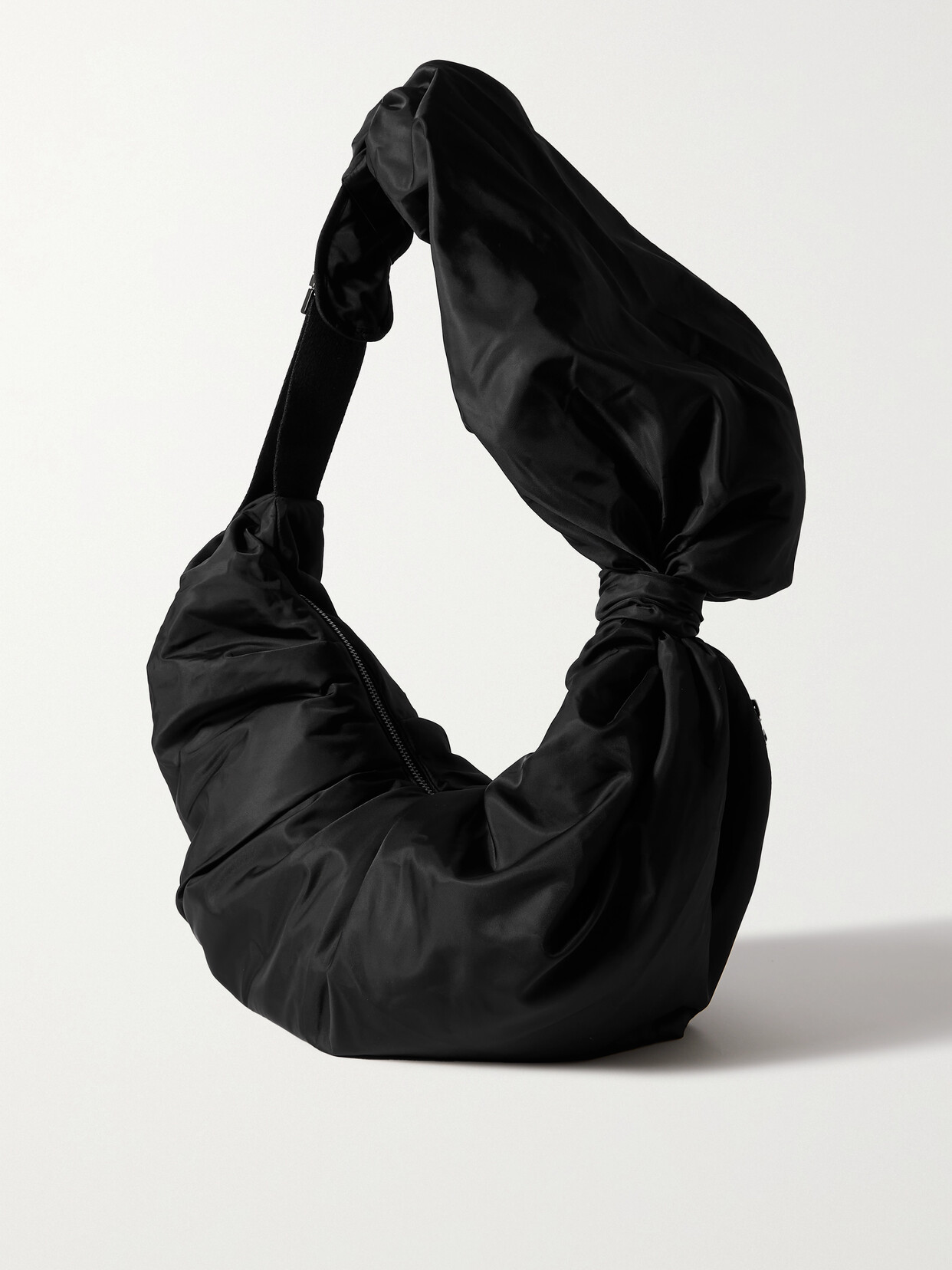 Simone Rocha Ruched Taffeta Shoulder Bag In Black | ModeSens