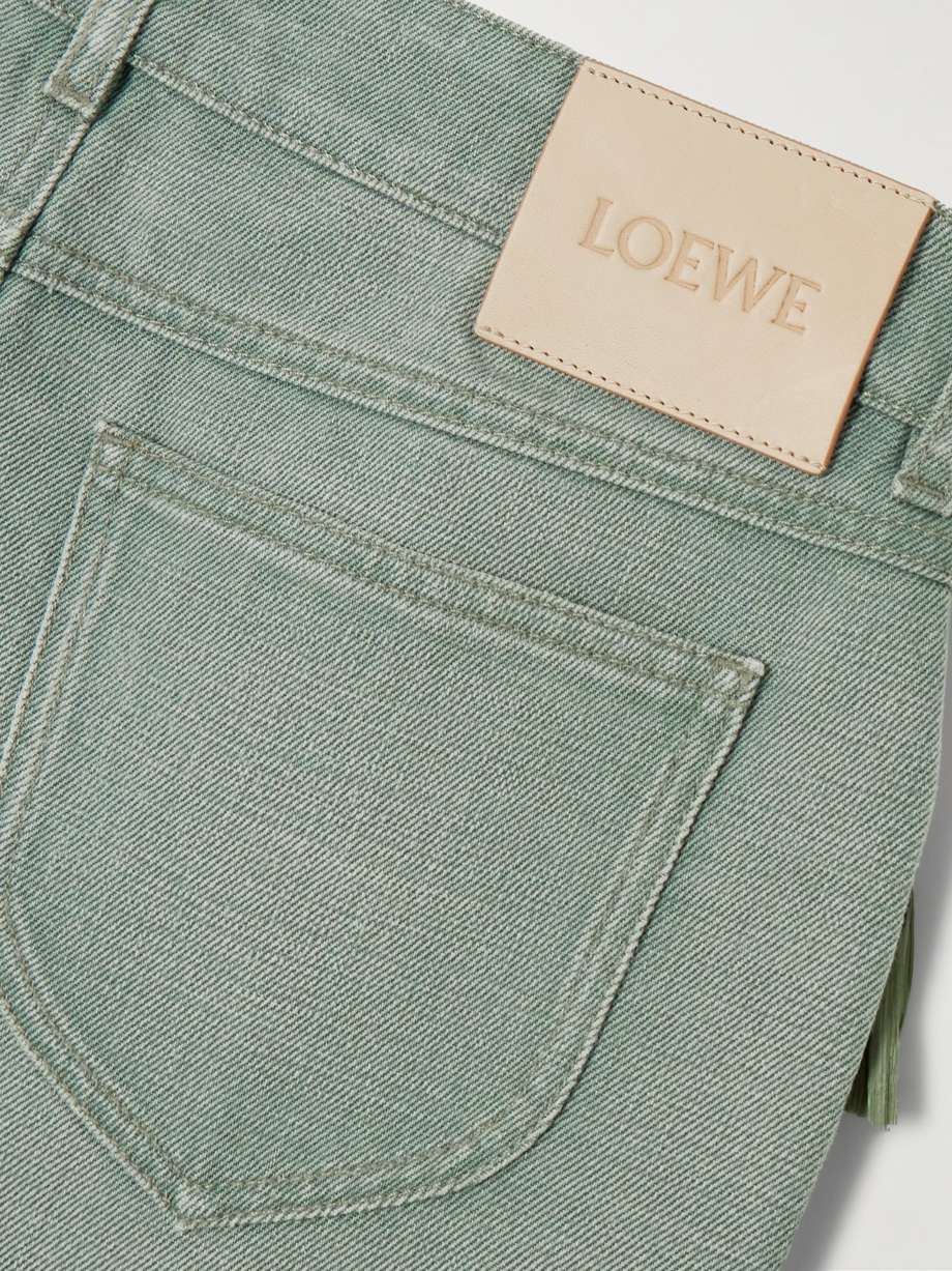 Green + Paula's Ibiza fringed high-rise straight-leg jeans | LOEWE ...