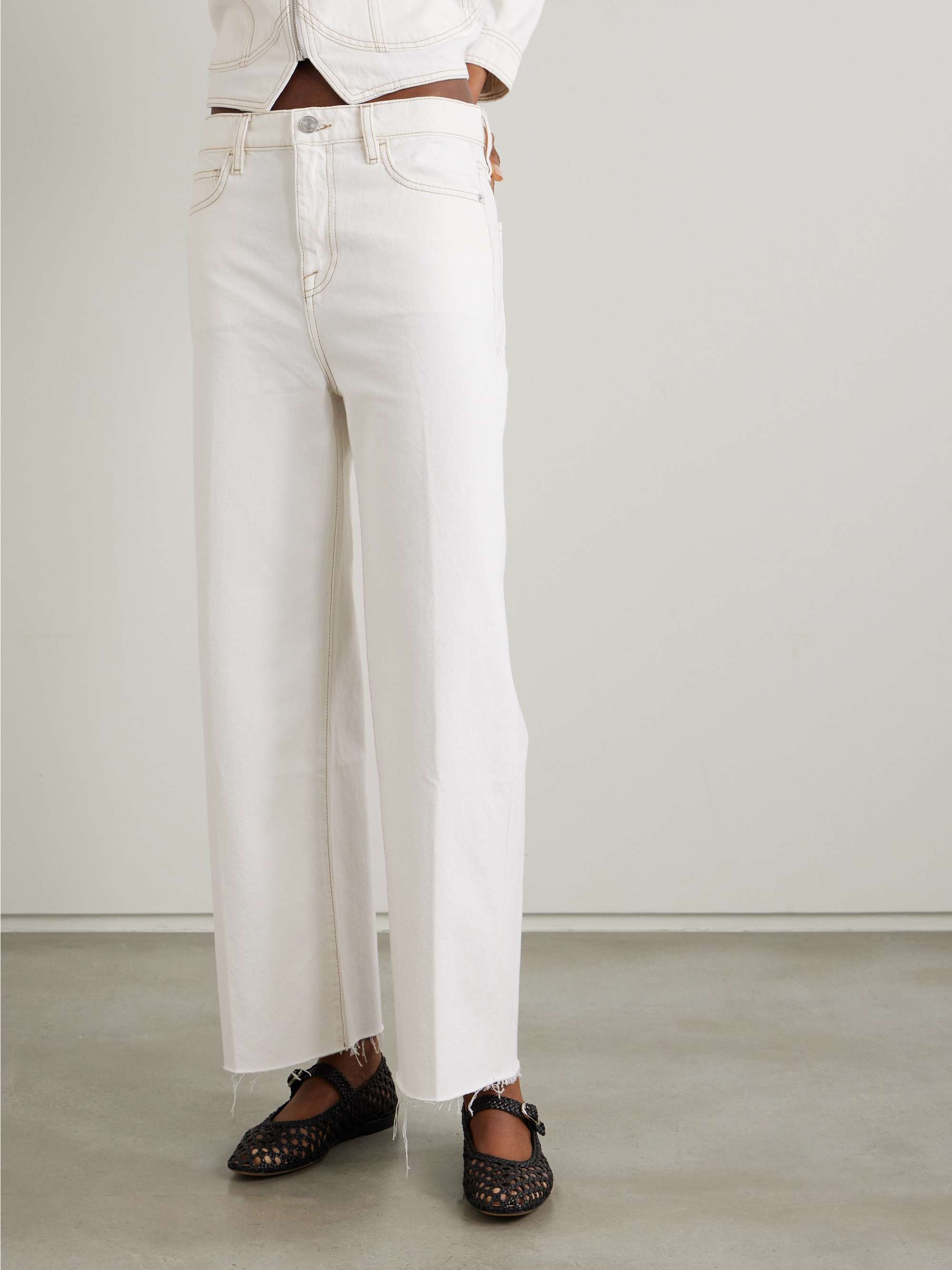 FRAME Le Jane cropped high-rise wide-leg jeans | NET-A-PORTER